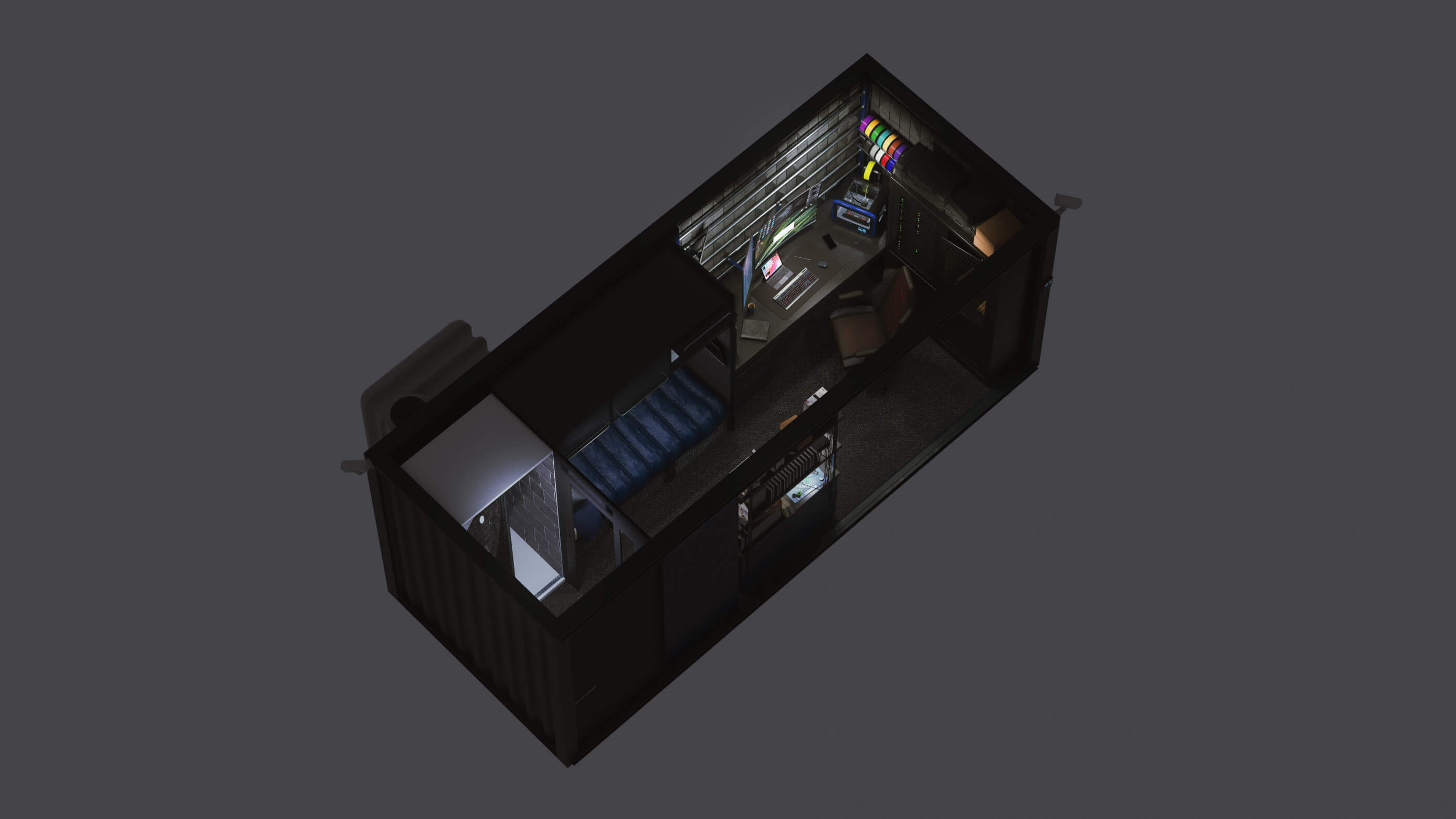 Hacker Hideout 3d Model By Bsw2142