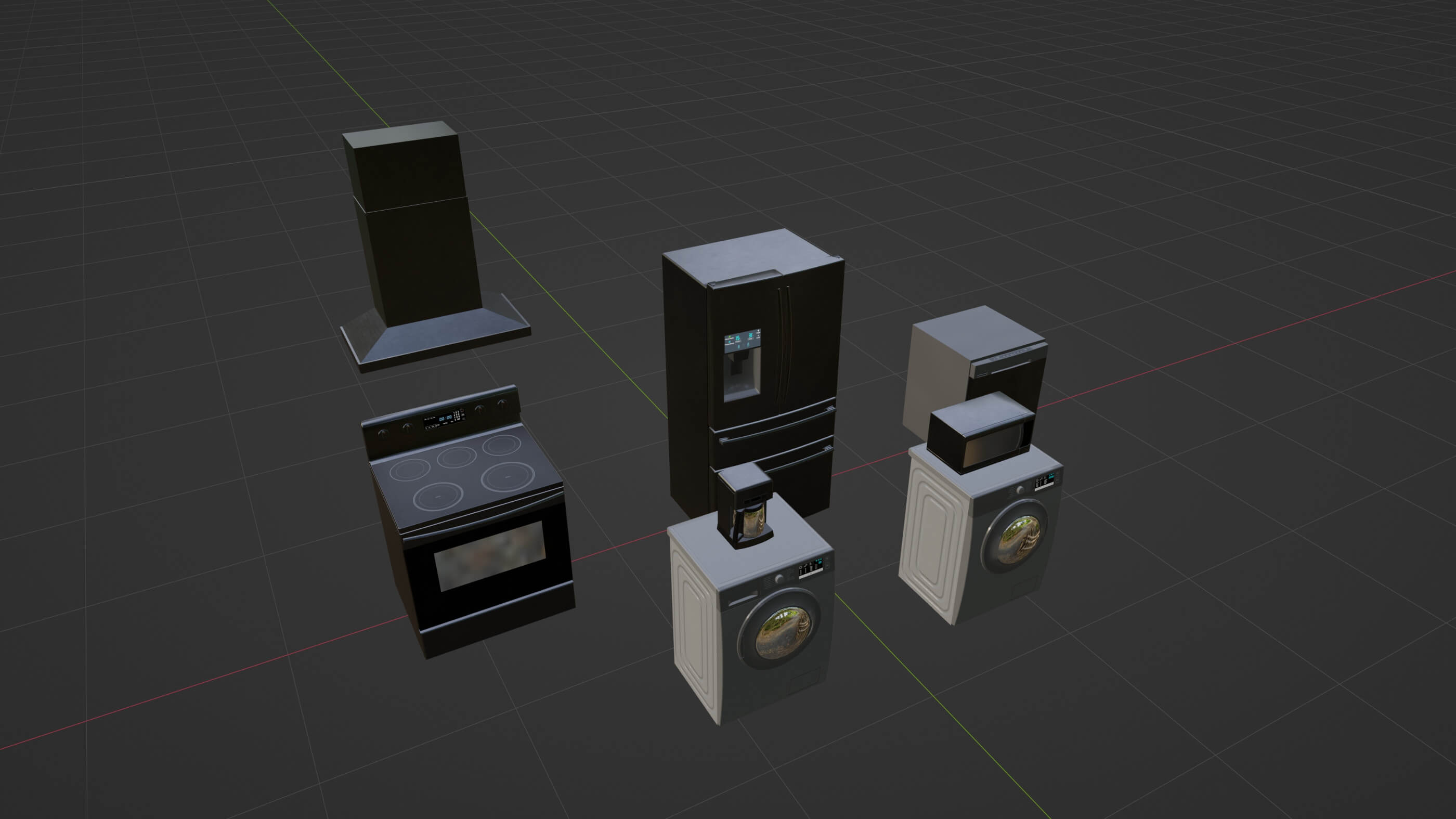 Kitchen Appliances - 3D Model by BSW2142