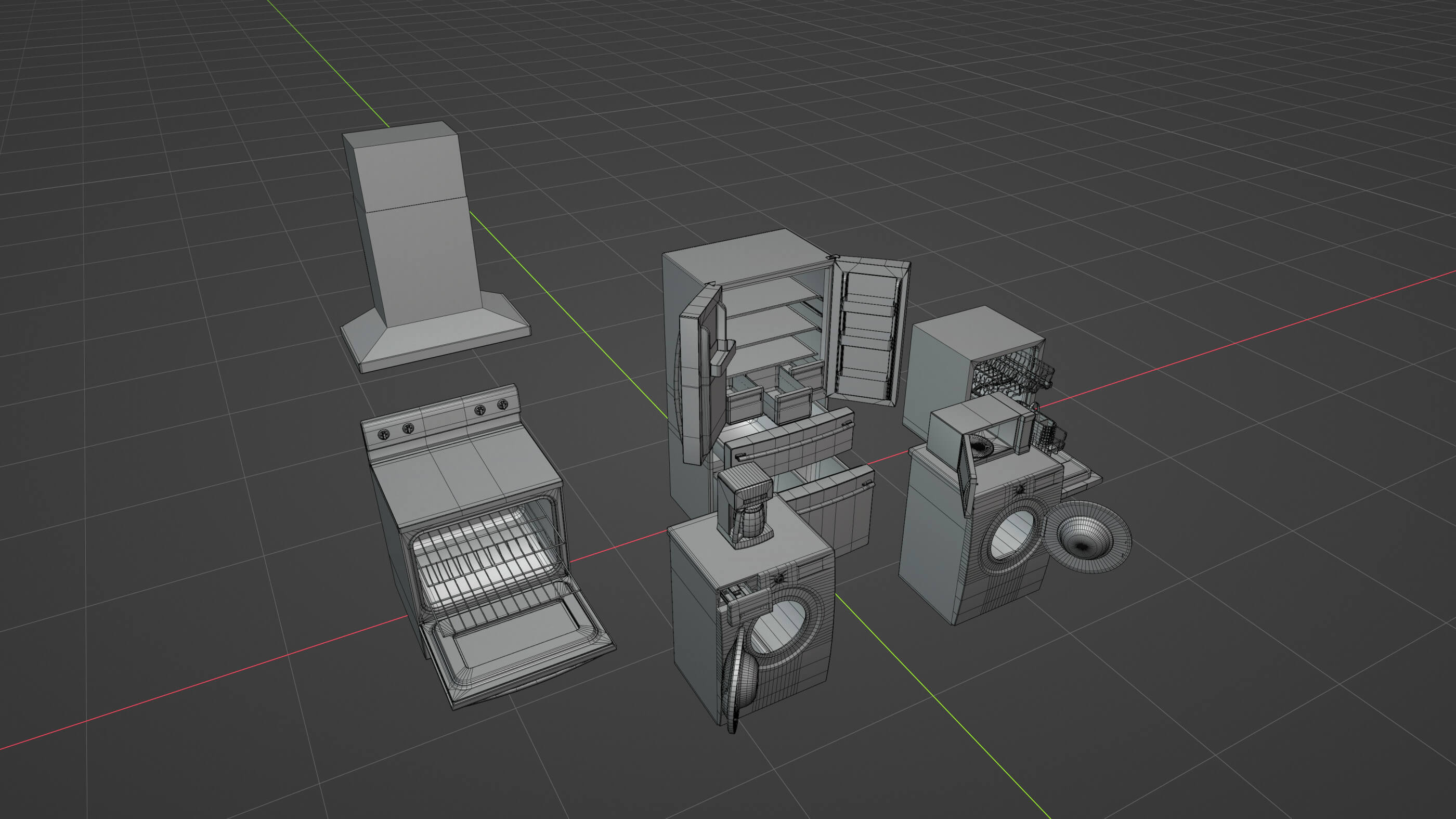 Kitchen Appliances - 3D Model by BSW2142