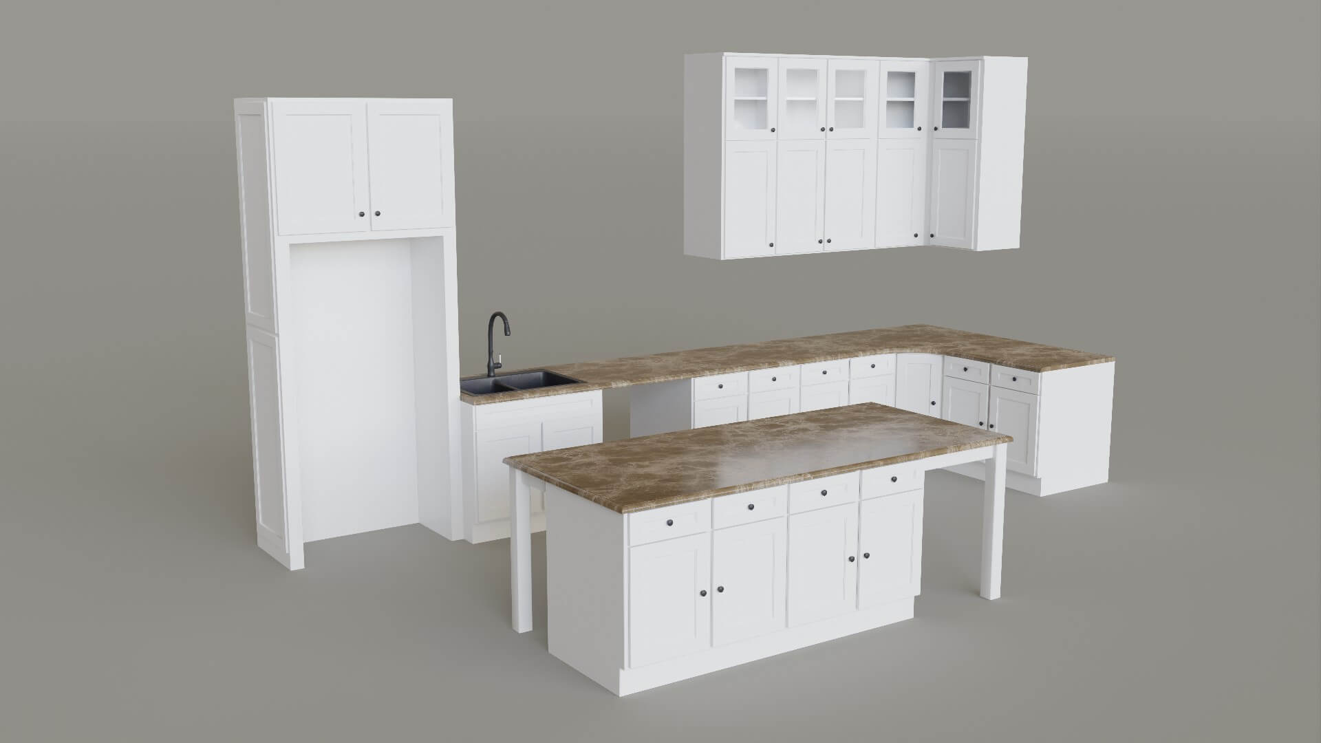 Kitchen Countertop Set - 3D Model by BSW2142