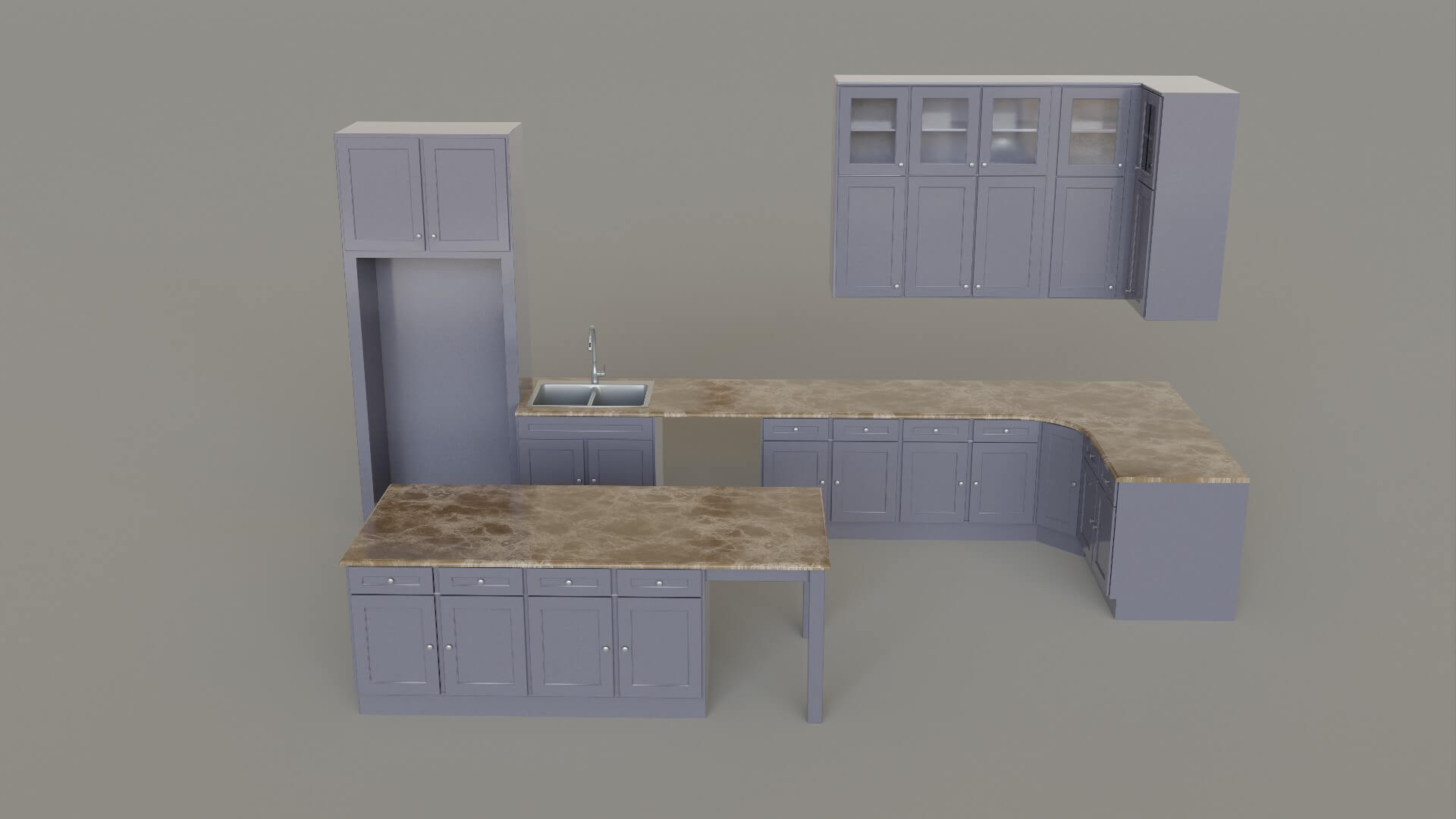 Kitchen Countertop Set - 3D Model by BSW2142