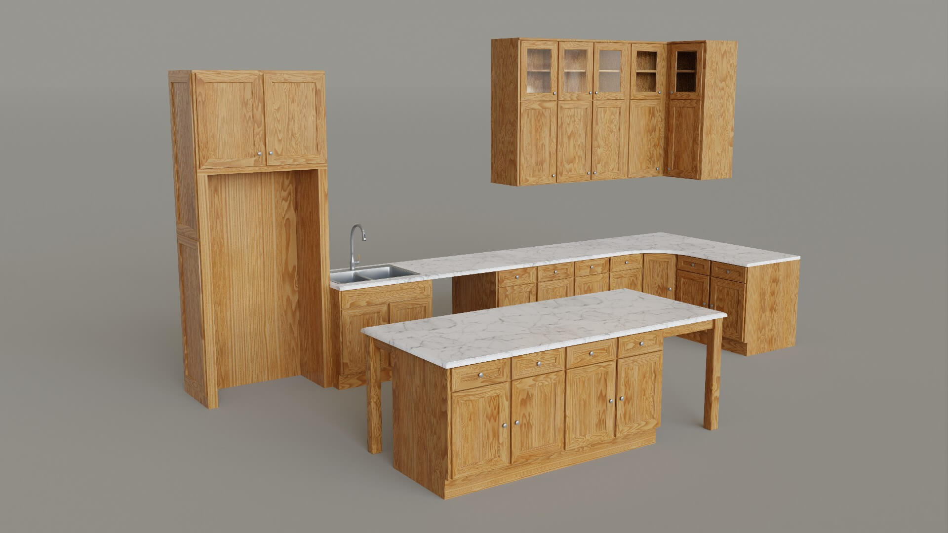 Modern Kitchen Set - 3D Model by BSW2142