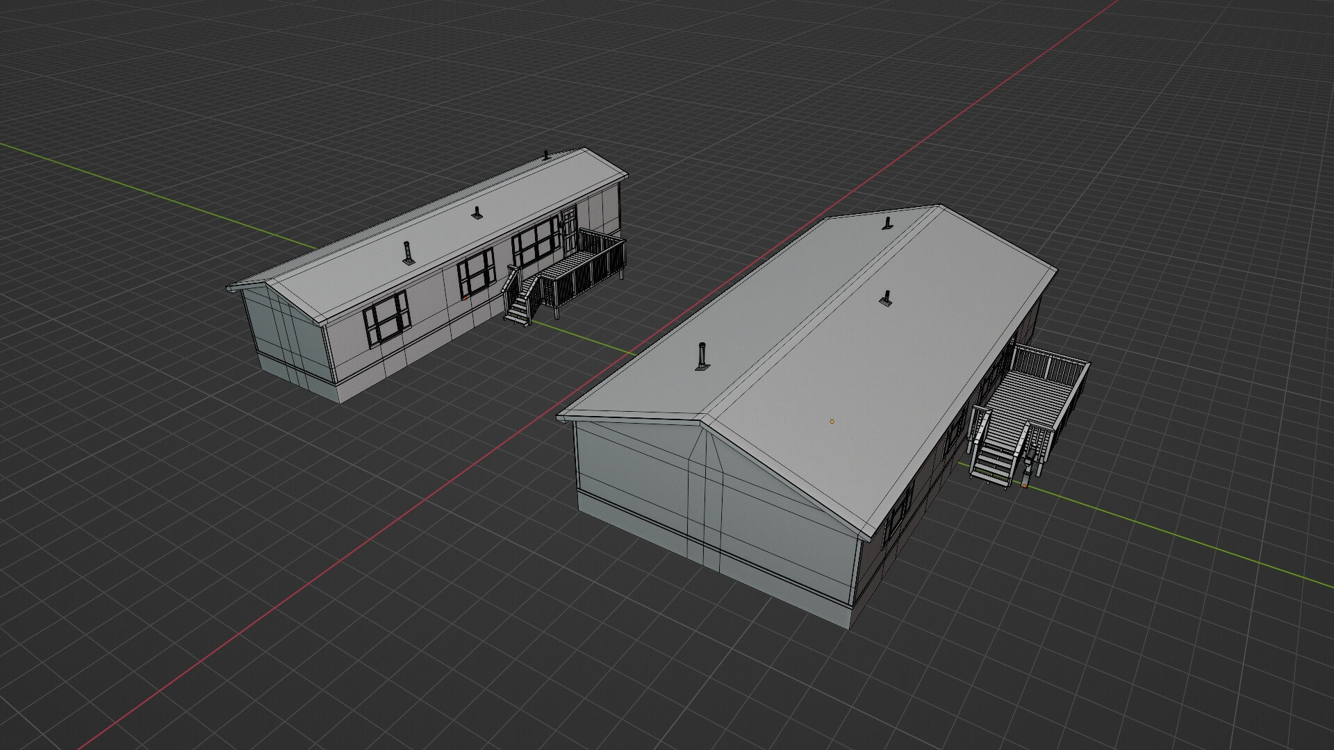 Trailer Houses - 3D Model by BSW2142