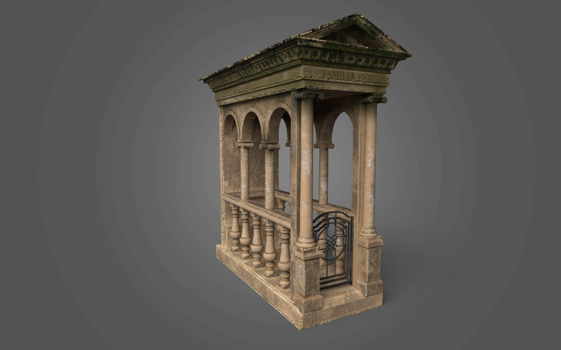 Cemetery Mausoleum 2 - 3D Model by BTVisuals