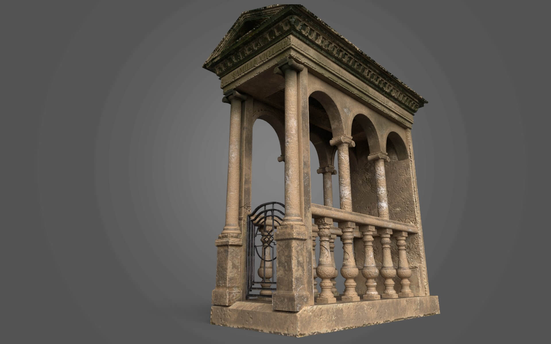 Cemetery Mausoleum 2 - 3D Model by BTVisuals