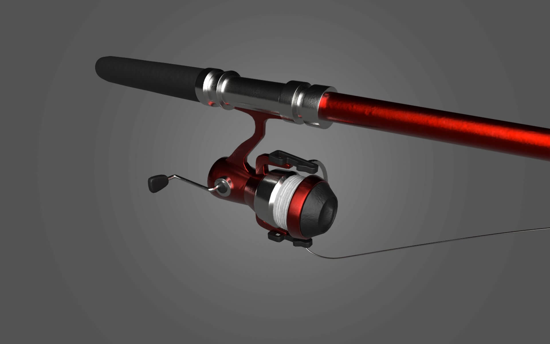 Fishing Pole - 3D Model by BTVisuals