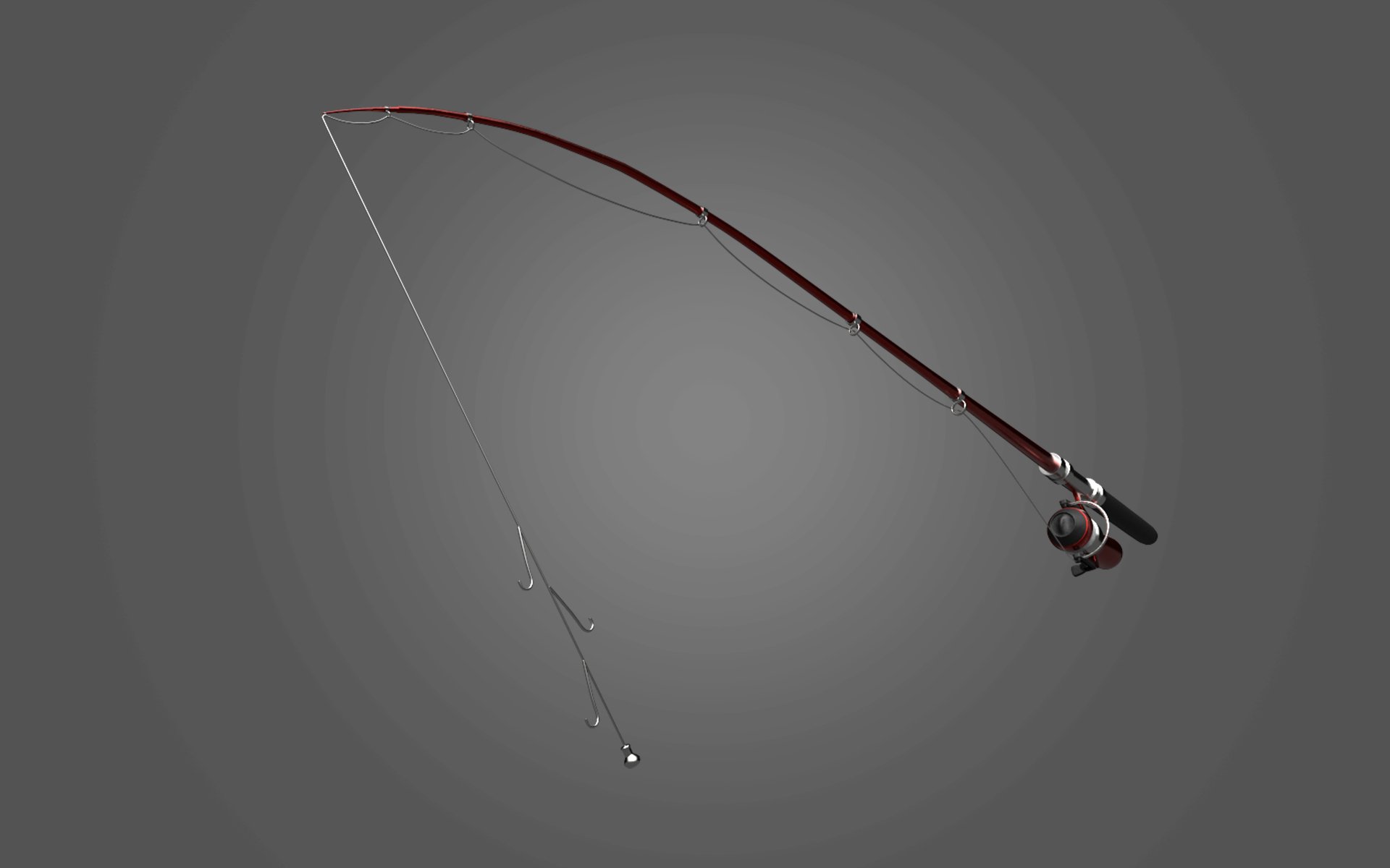 Fishing Pole - 3D Model by BTVisuals