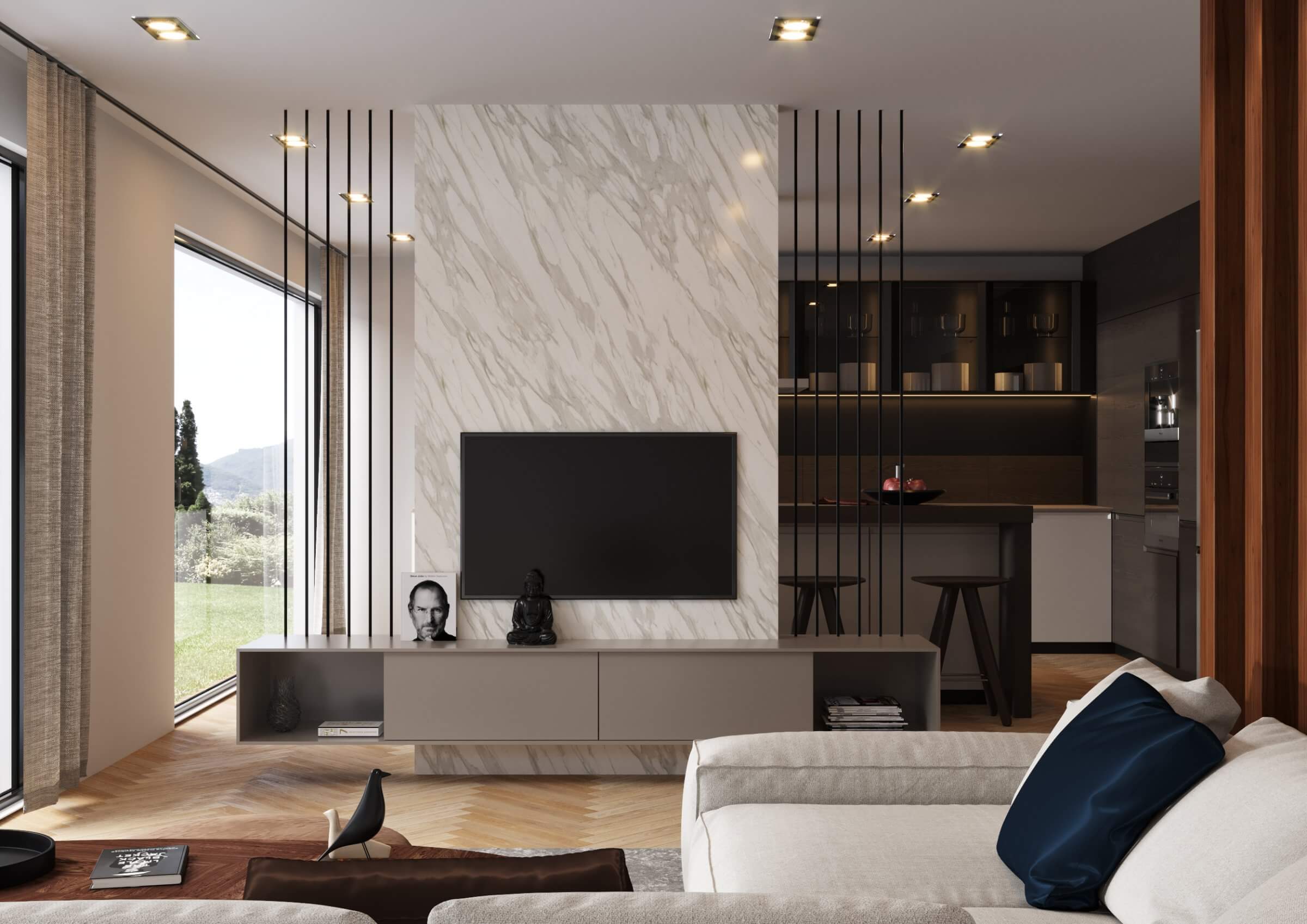 Modern Apartment Scene - 3D Model by BTVisuals