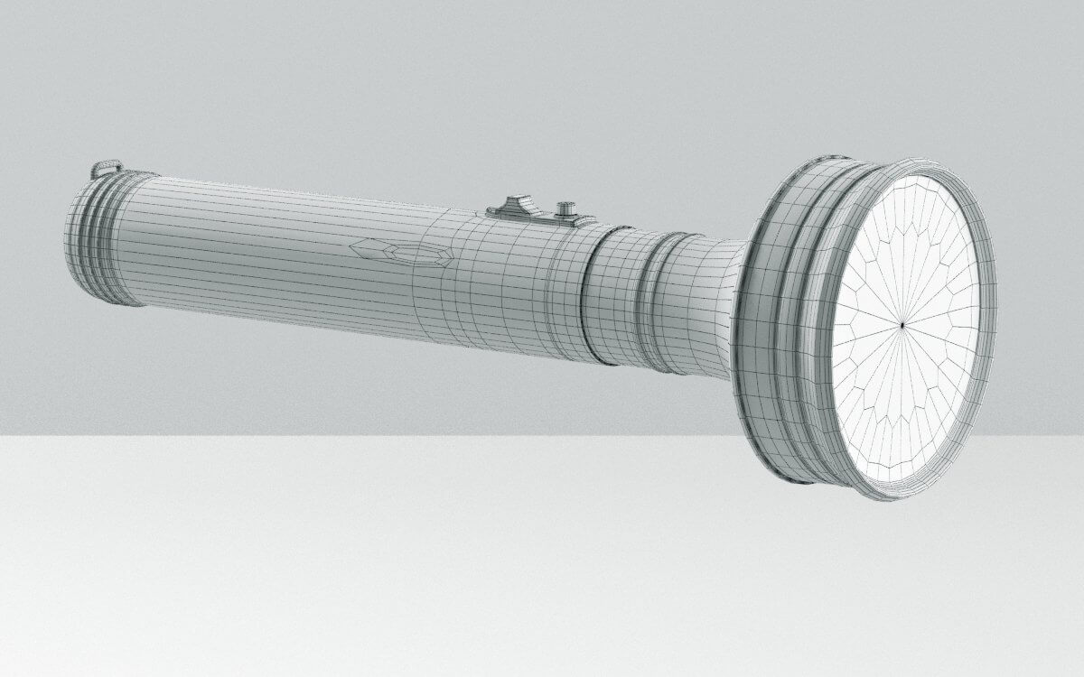 Vintage Flashlight - 3D Model by BTVisuals