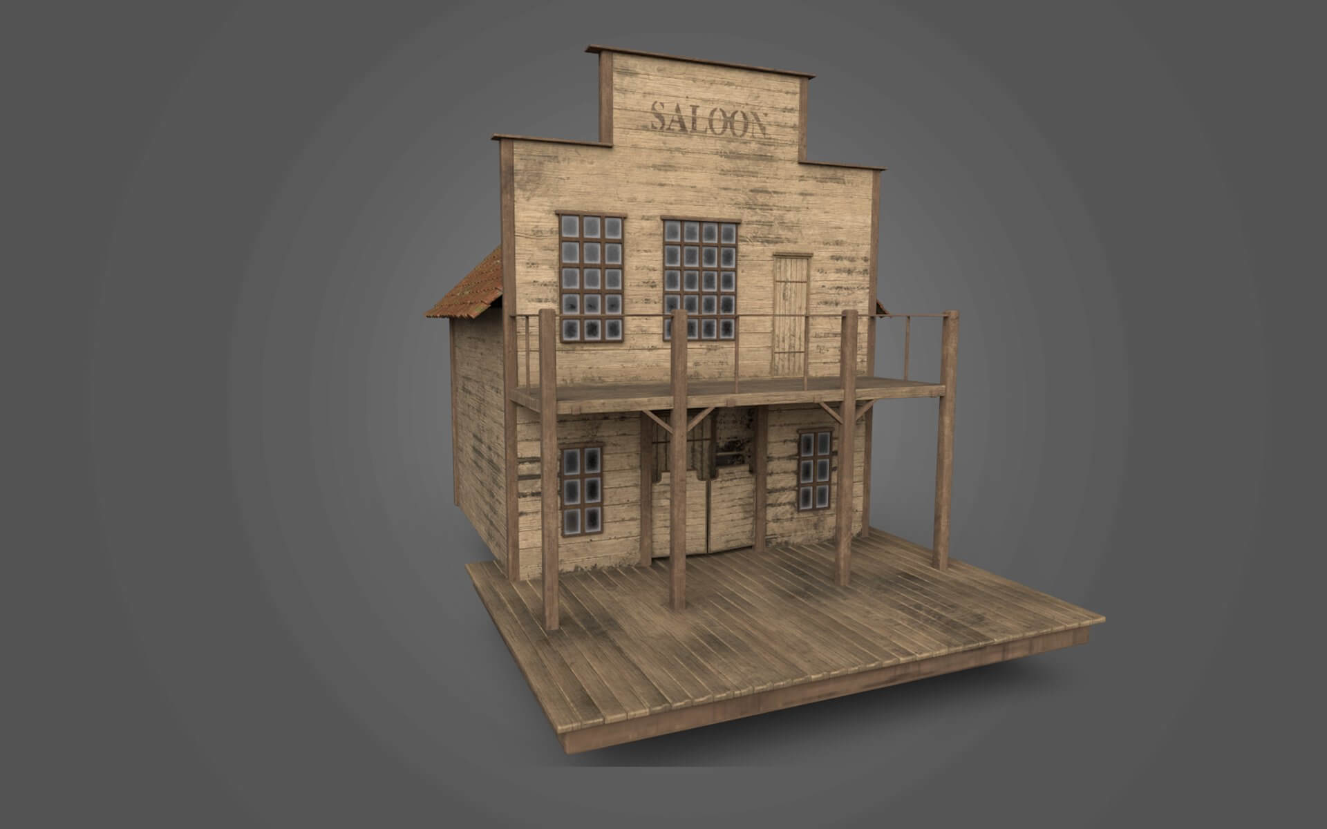 Western Saloon - 3D Model by BTVisuals