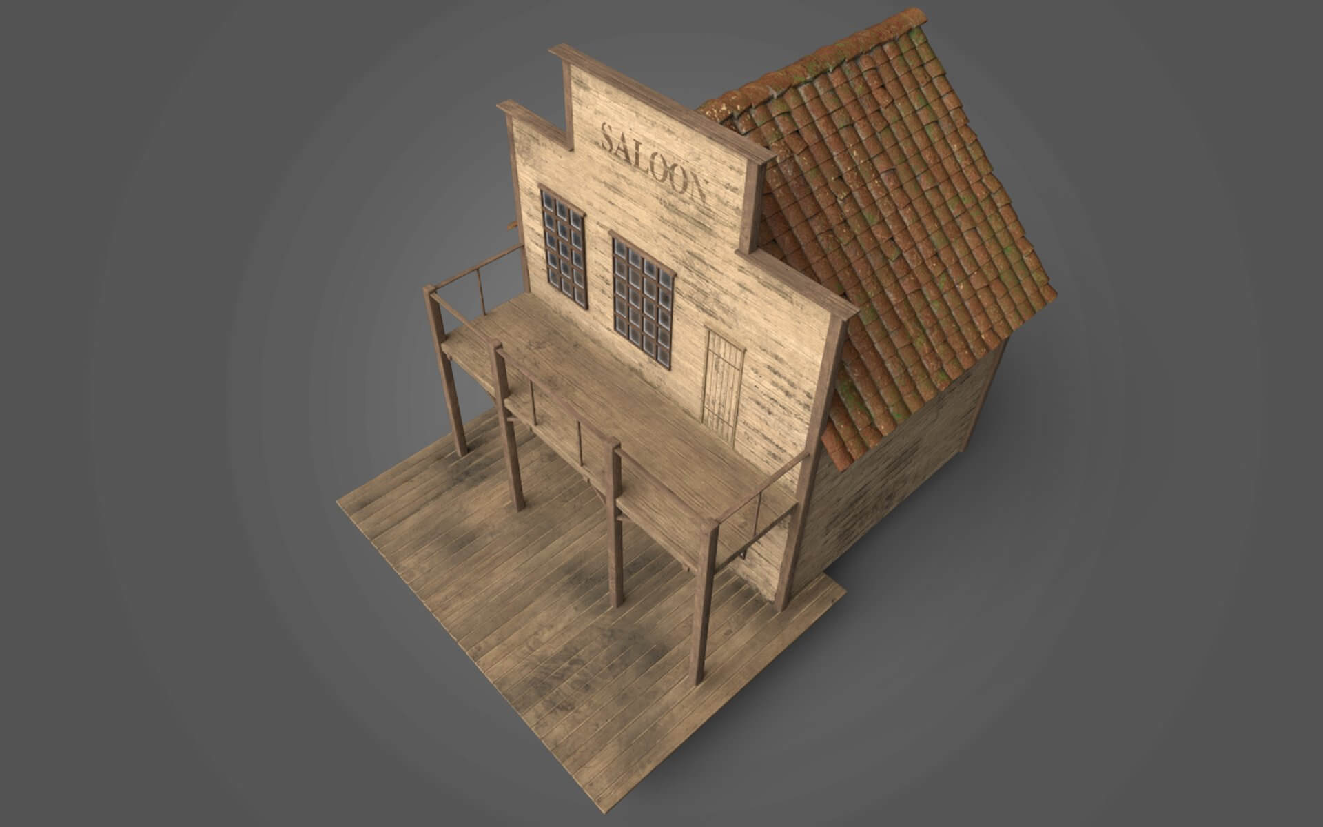 Western Saloon - 3D Model by BTVisuals