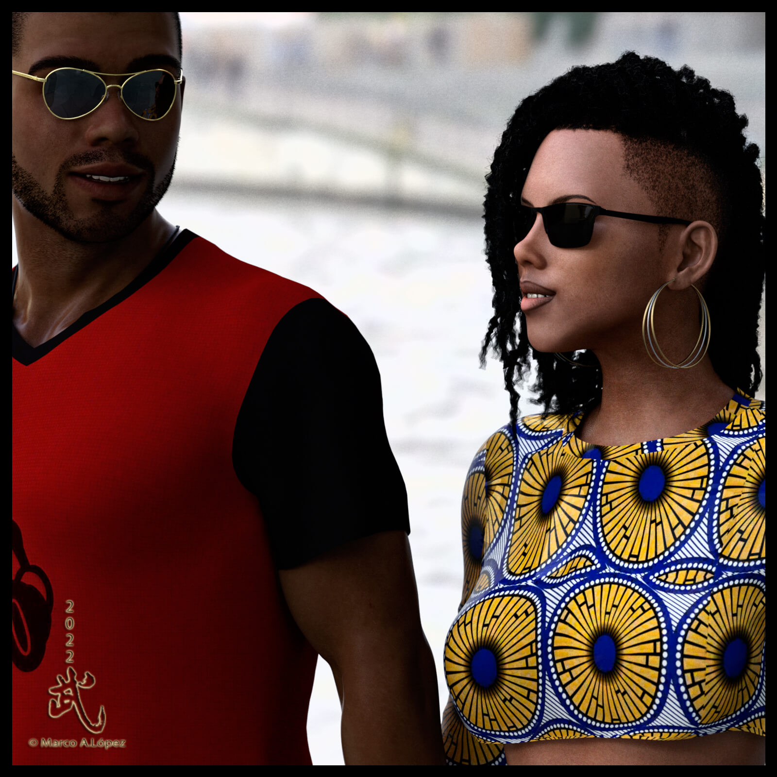 Afro-Dominican Lovers Daz Content by bu_es