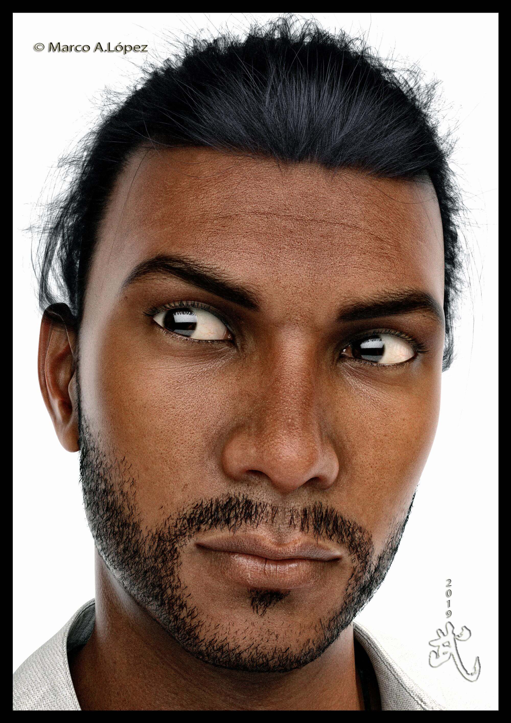 Aryam Portait 3D Render, Digital Art by bu_es