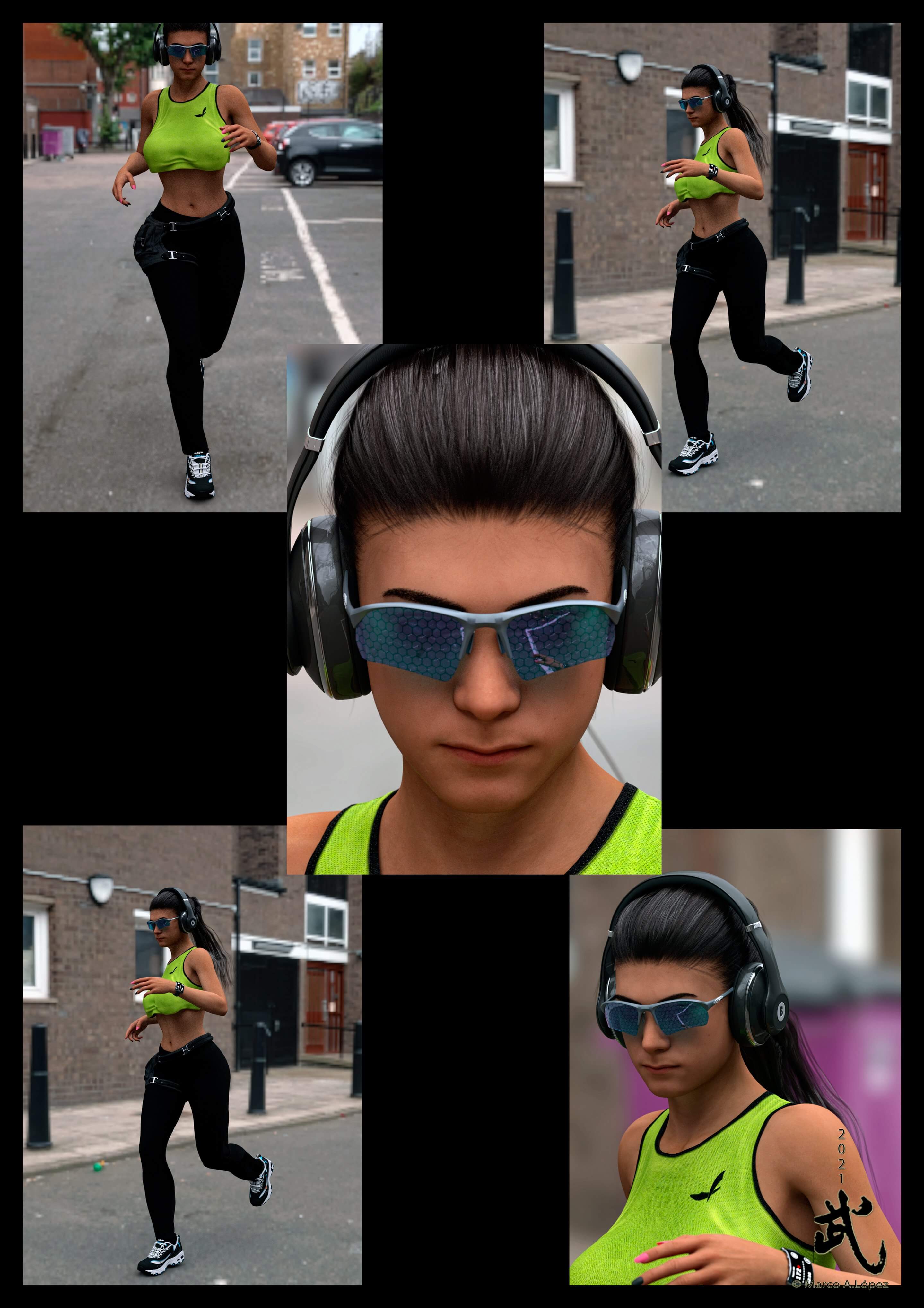 Cams Running City 3D Render | RenderHub Gallery