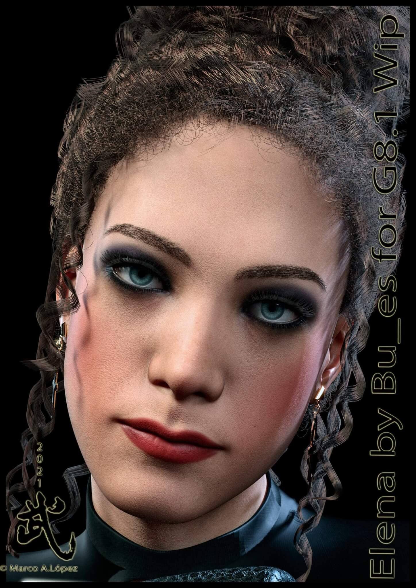 Elena by Bu es for G8.1 Female 3D Render, Digital Art by bu_es