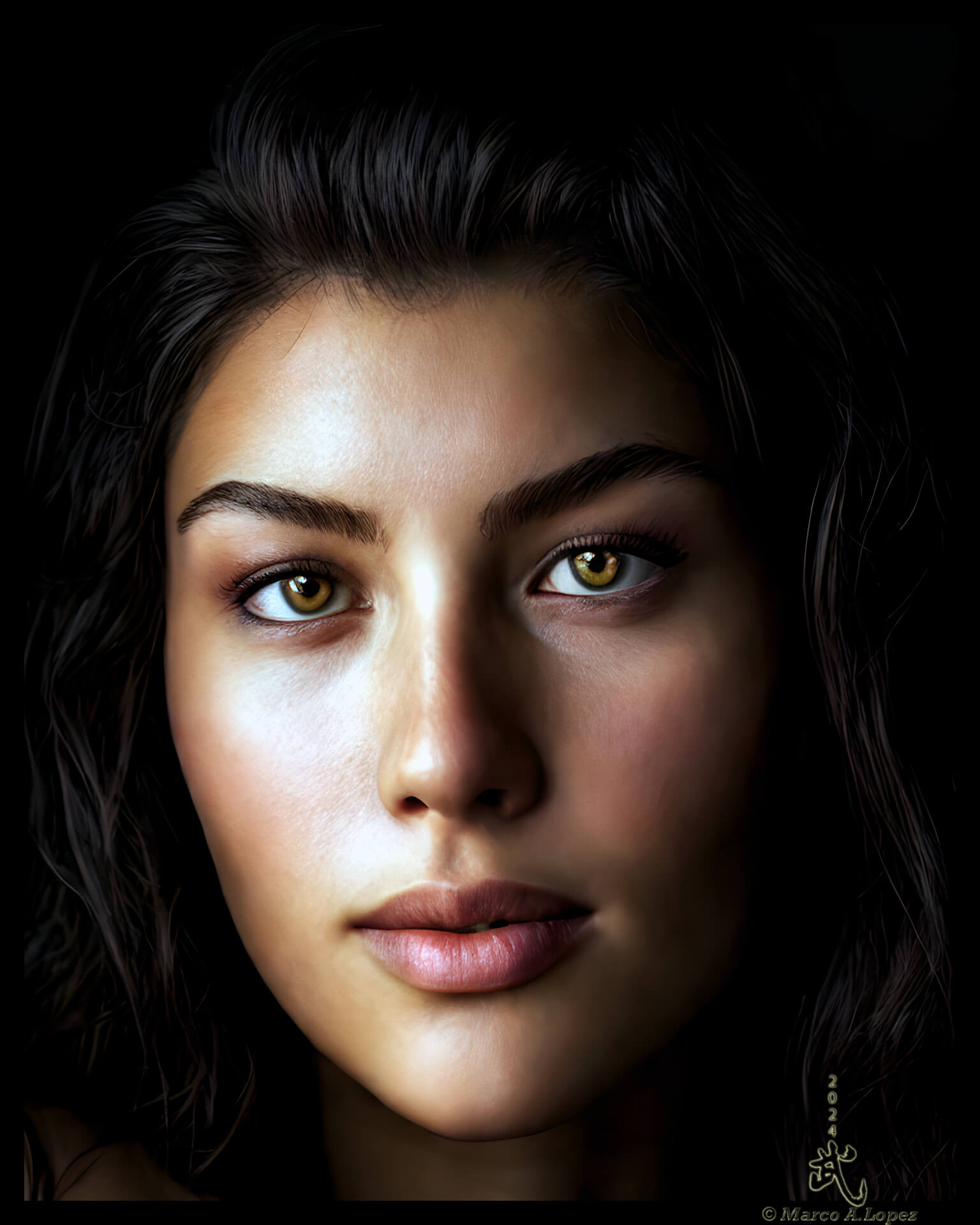 Ivonne portrait G8V8 3D Render, Digital Art by bu_es