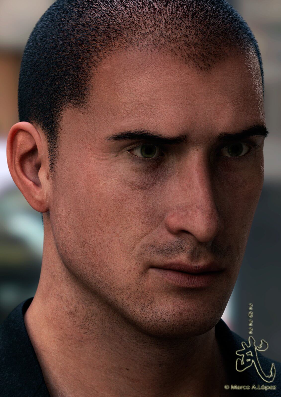 Jacobo portait hdr Barcelona 3D Render, Digital Art by bu_es
