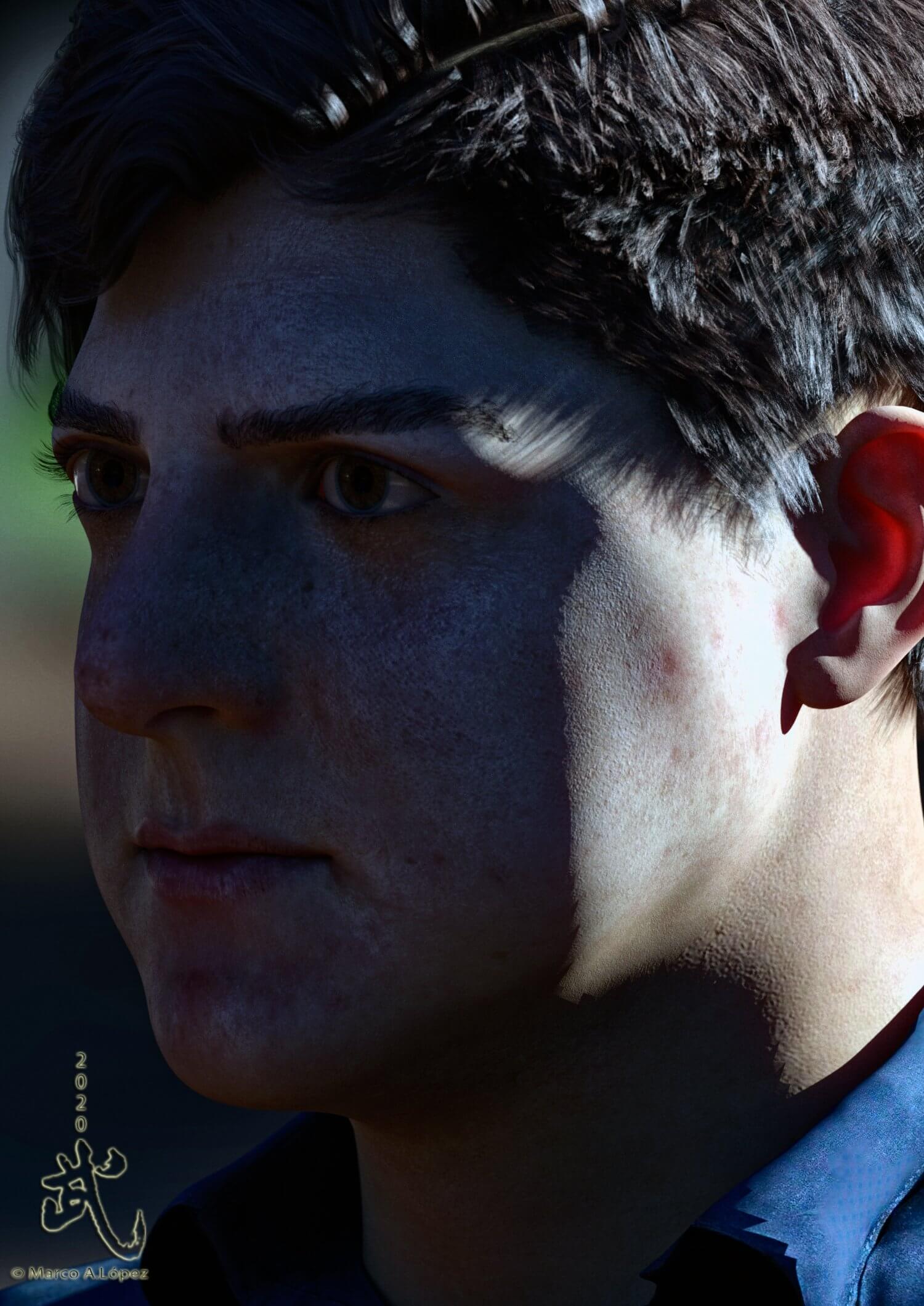 Marco Aurelio portait 2 3D Render, Digital Art by bu_es