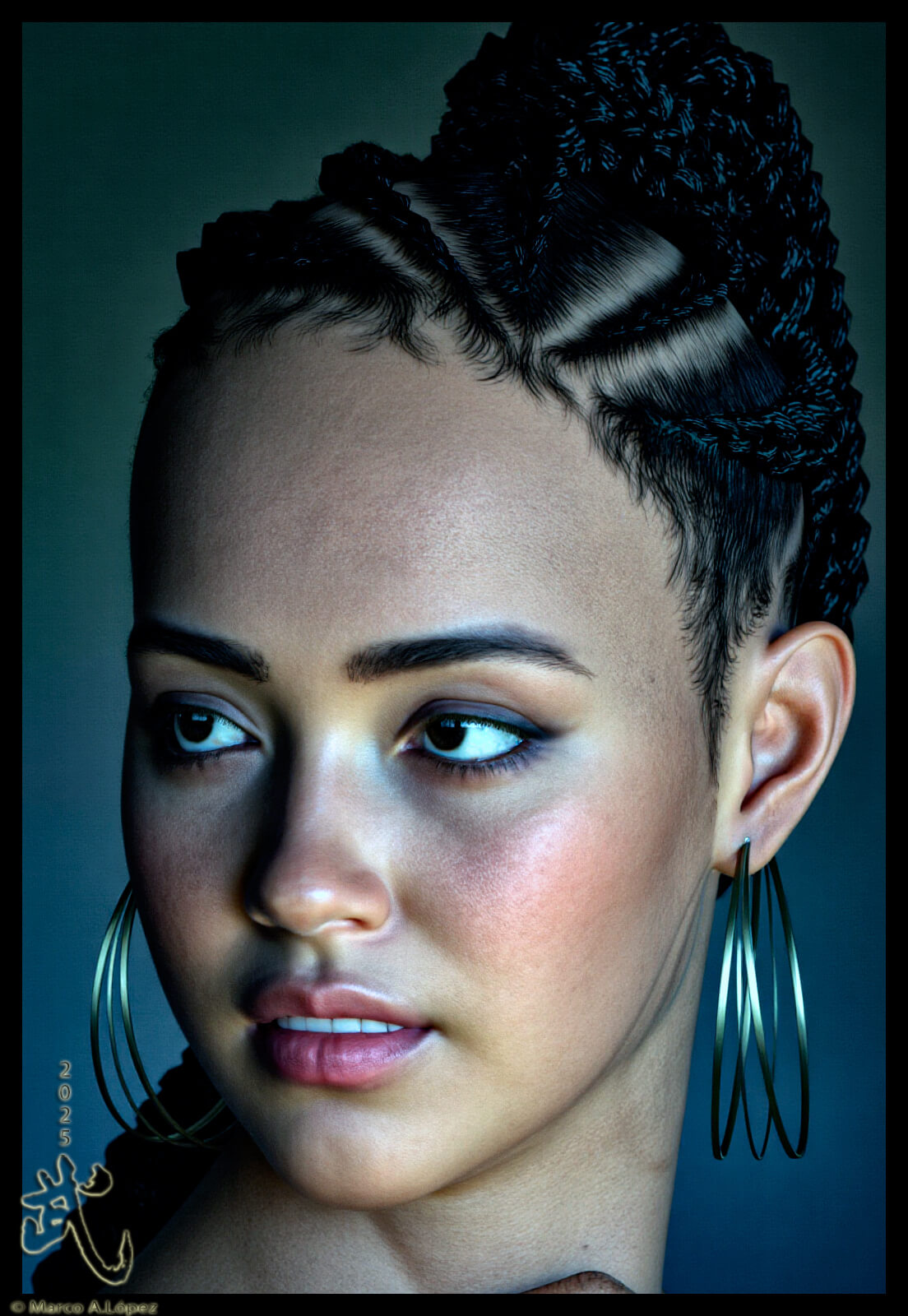 MW (Real Person Portrait) AI 3D Render, Digital Art by bu_es