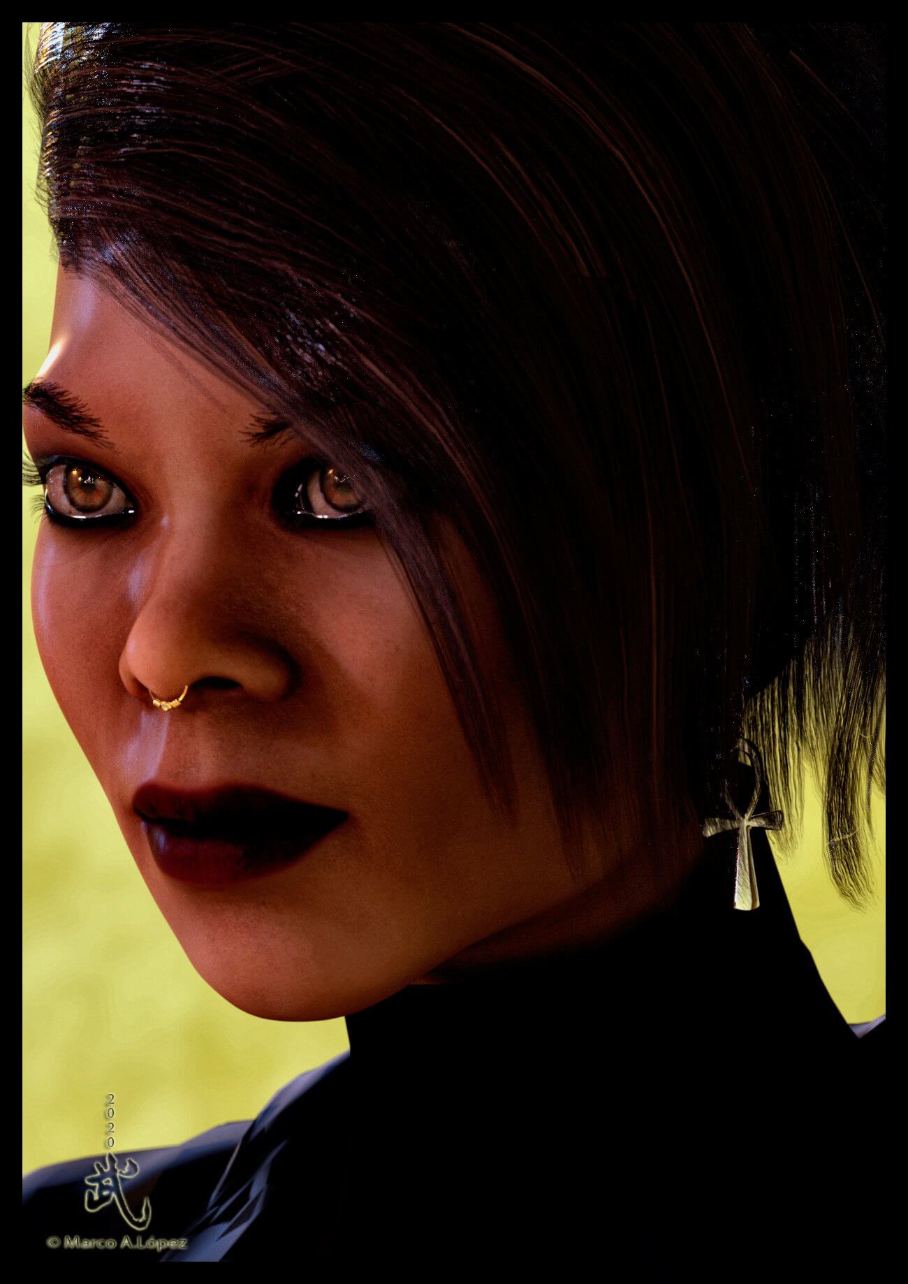 Yohanny Daughter of the night portait 3D Render by bu_es