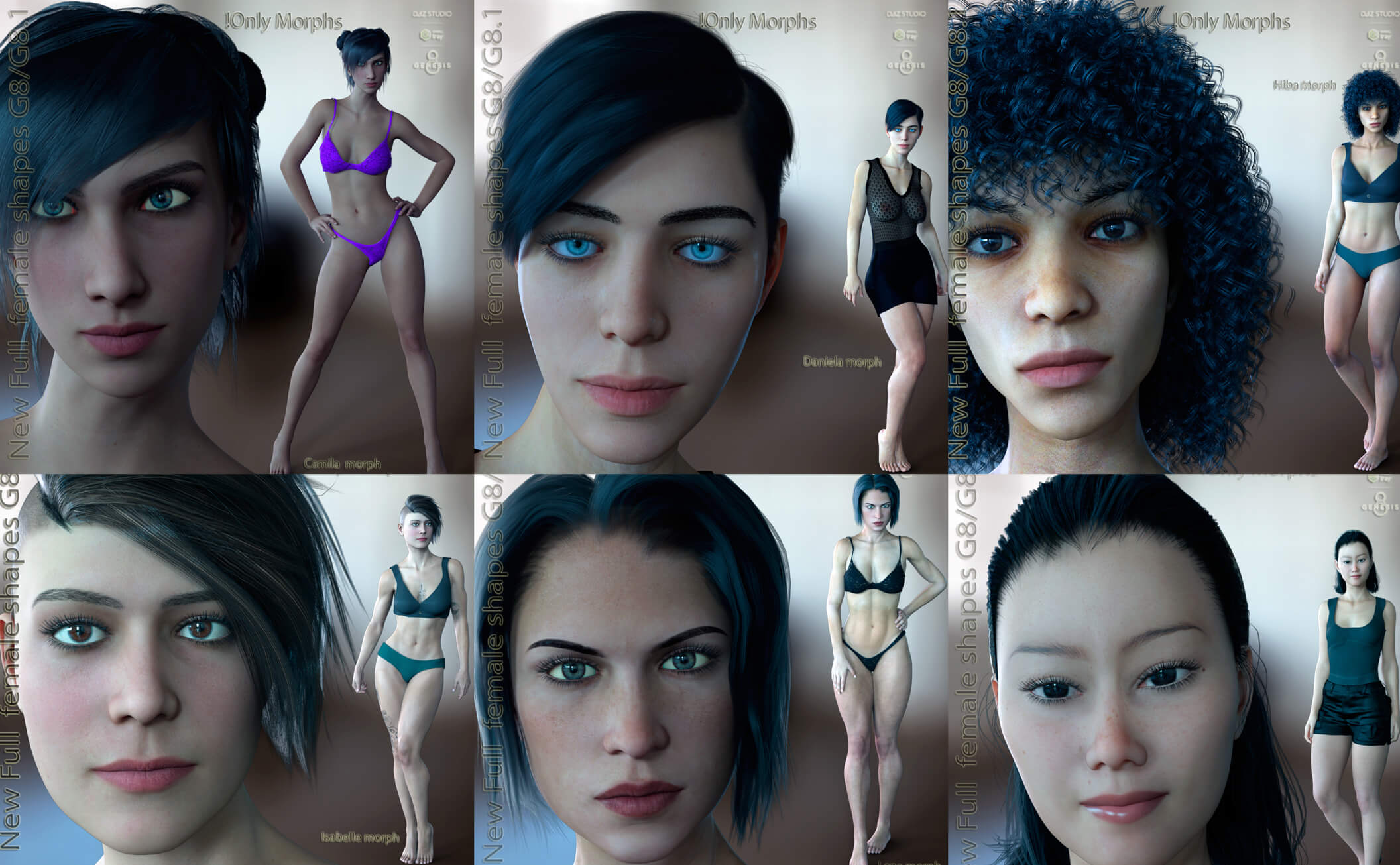 New Full Female Shapes G8/G8.1 - Daz Content by bu_es