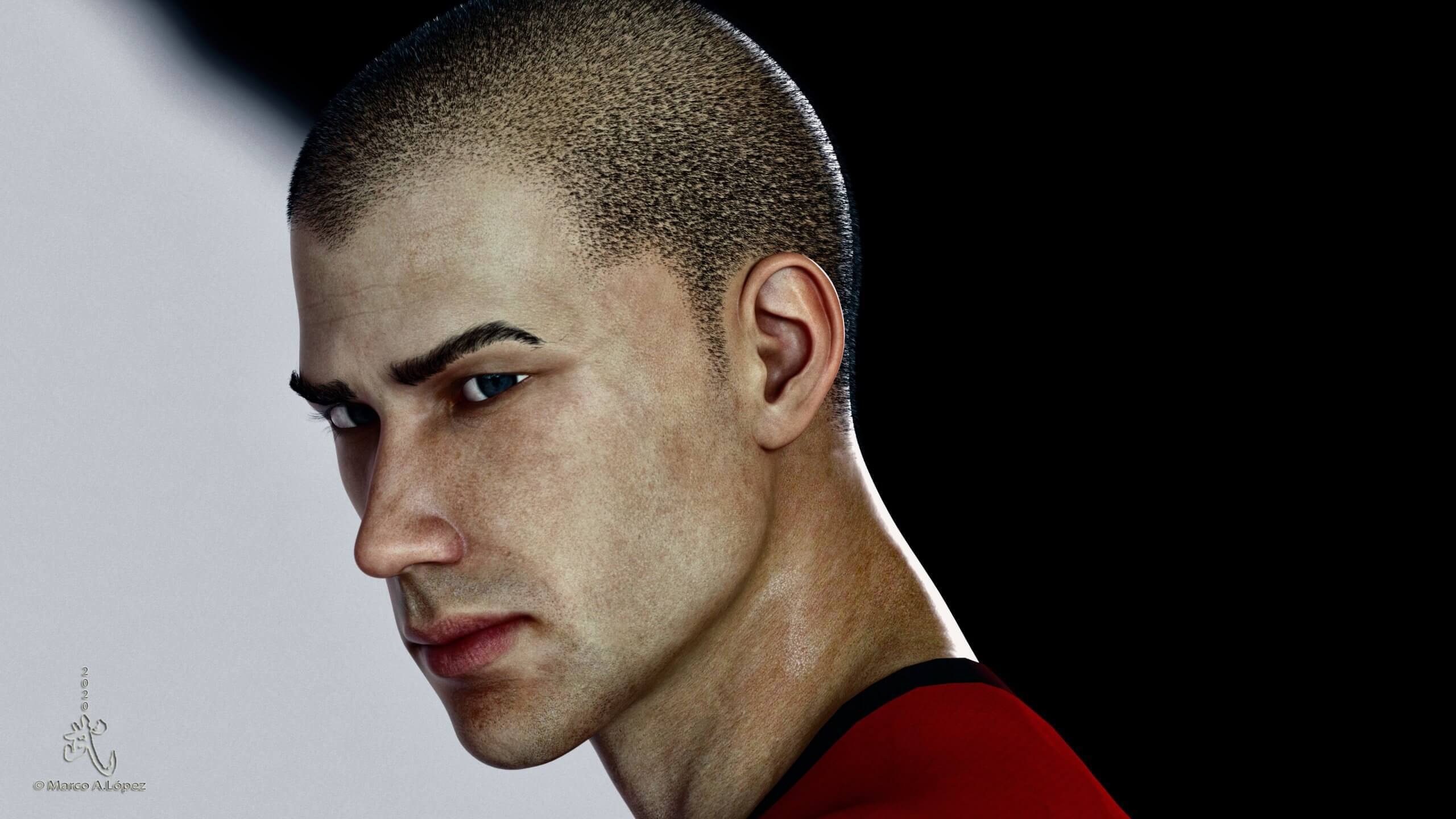 Novak Portait Studio 3D Desktop HD Wallpaper