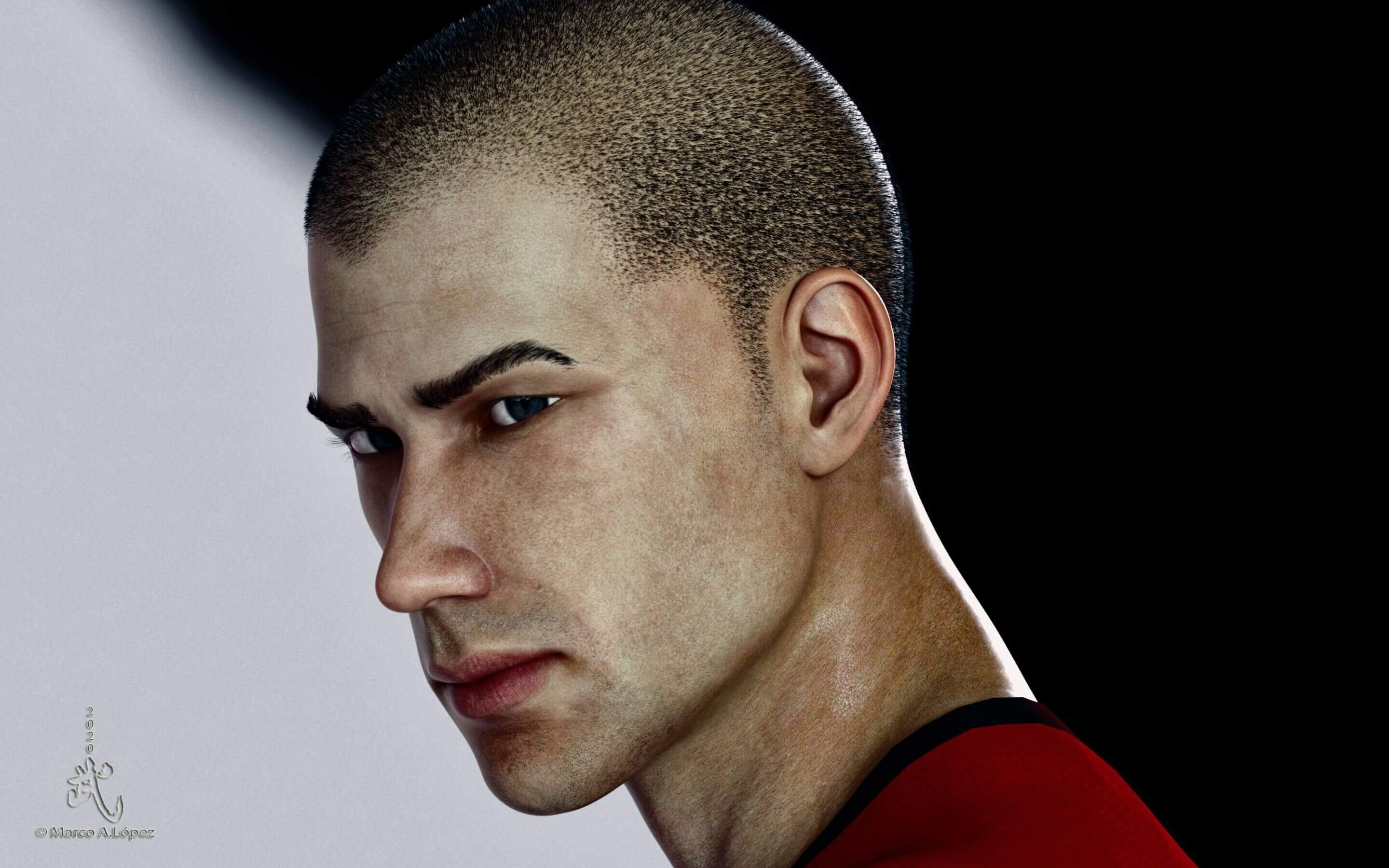 Novak Portait Studio 3D Desktop HD Wallpaper