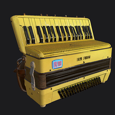 Accordion 3D Model 004 by Bubble009