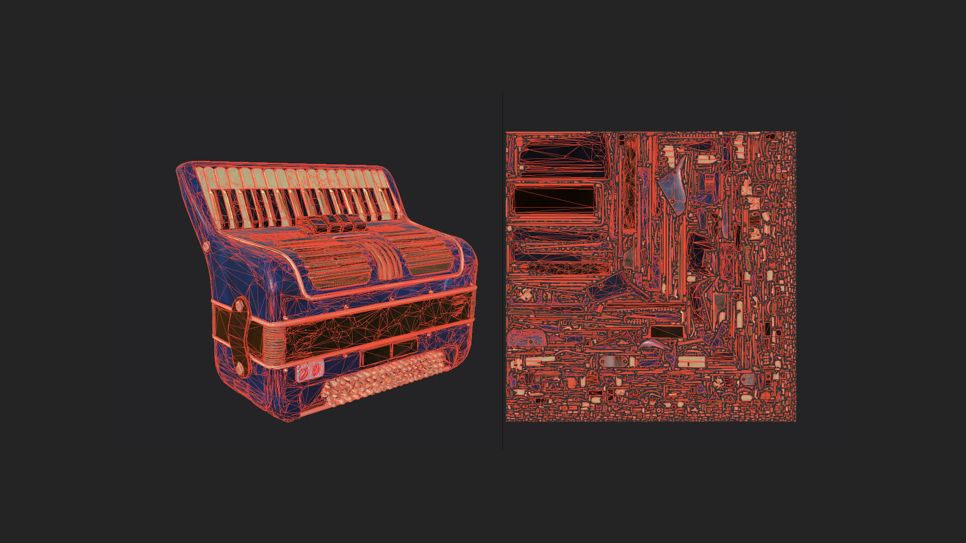 Accordion 3D Model 003 by Bubble009