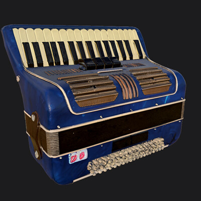 Accordion 3D Model 003 by Bubble009