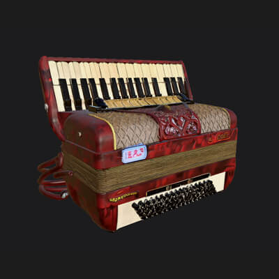 Accordion 3D Model 004 by Bubble009