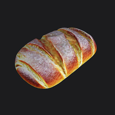 Bread 3D Model 001 by Bubble009