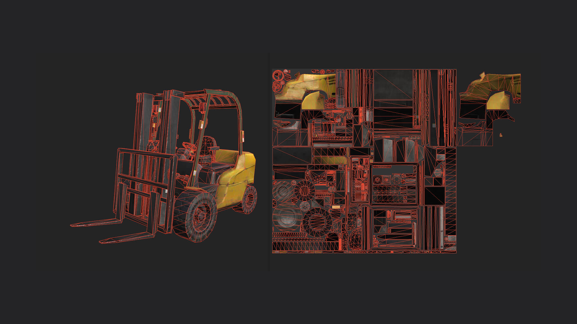 Forklift 3D Model 001 by Bubble009