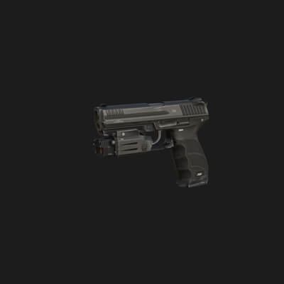 Pistol 3D Model 018 by Bubble009