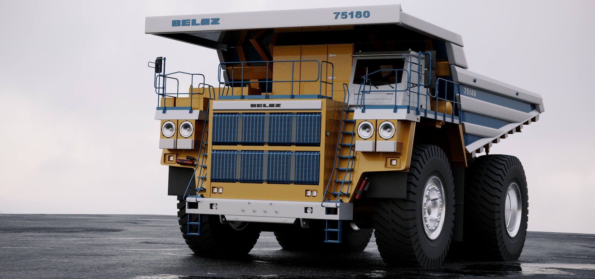 BelAZ 75180 Dump Truck 2014 - 3D Model by BUG-IRL
