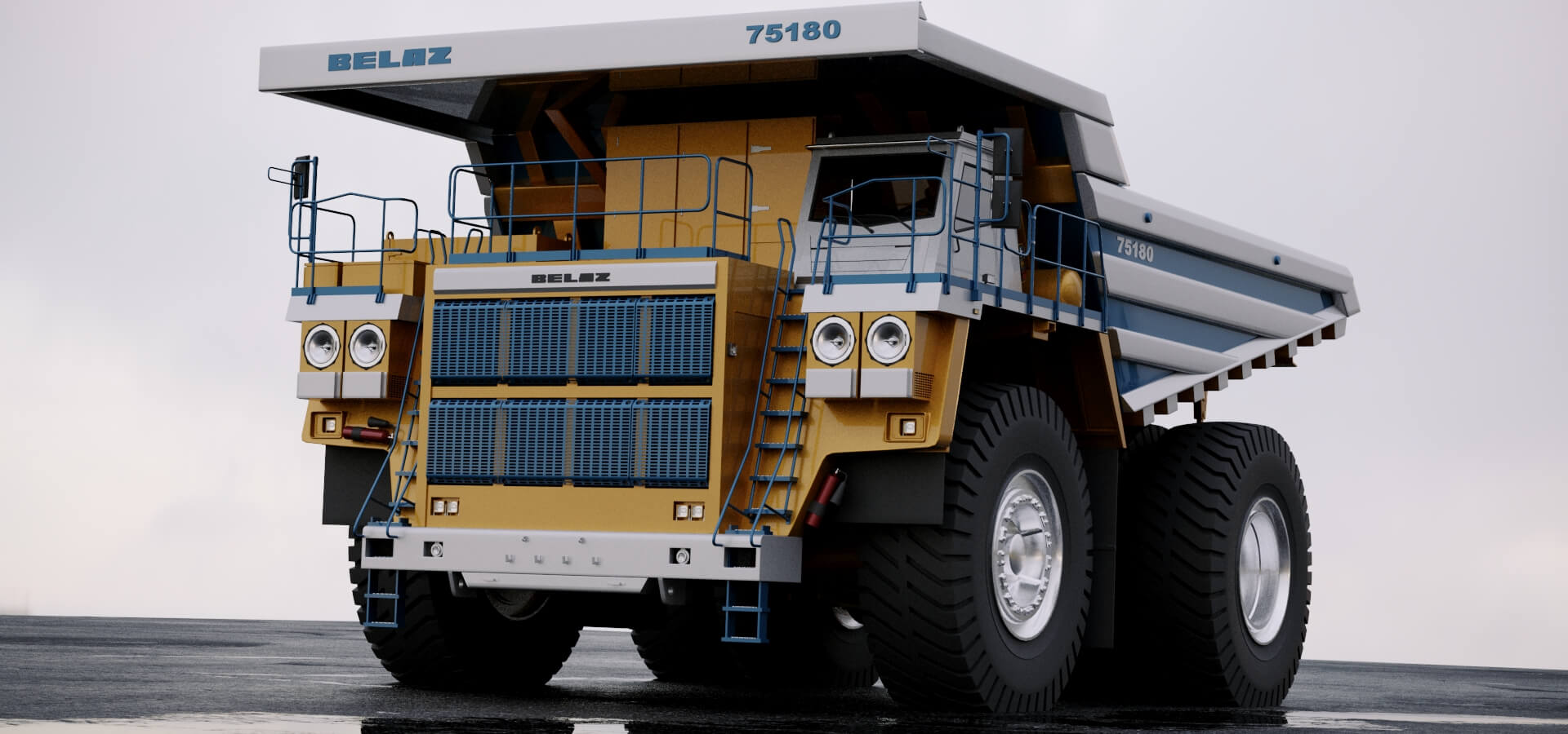 BelAZ 75180 Dump Truck 2014 - 3D Model by BUG-IRL