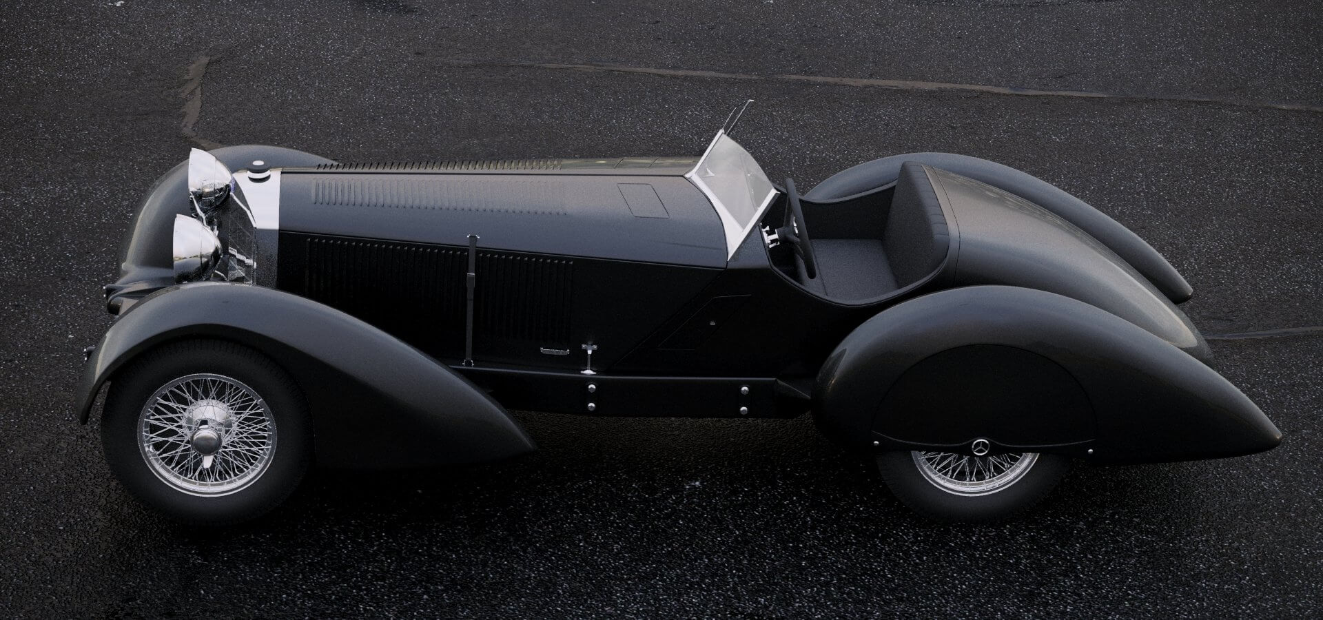 Mercedes-Benz 710 SSK Trossi Roadster 1930 3D Model by BUG-IRL