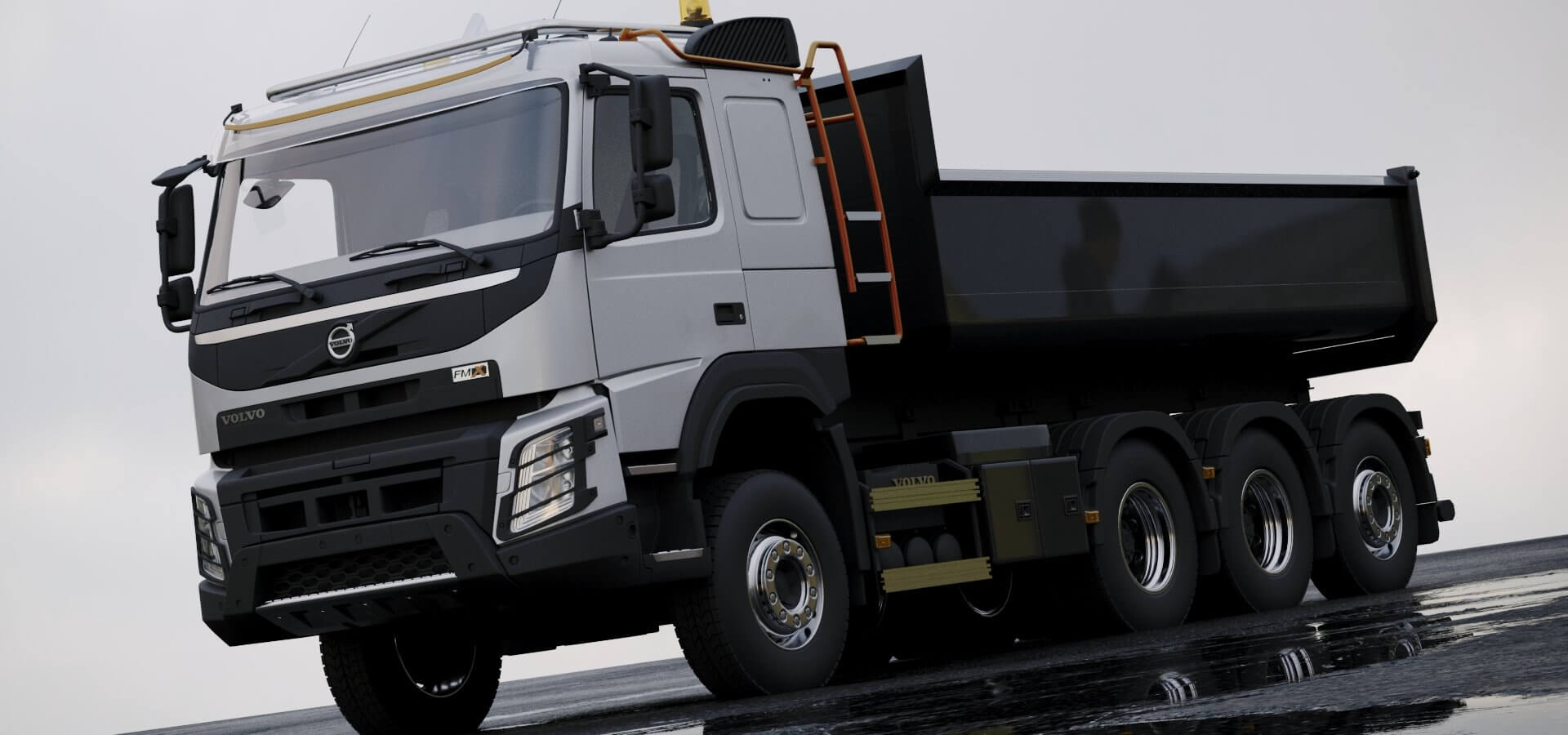 Volvo FMX Tridem Tipper Truck 2013 - 3D Model by BUG-IRL