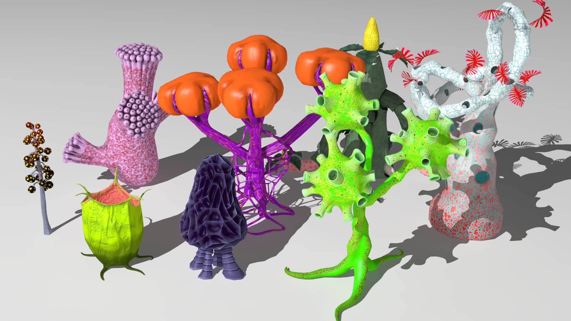 Alien Plants - 3D Model by Buncic