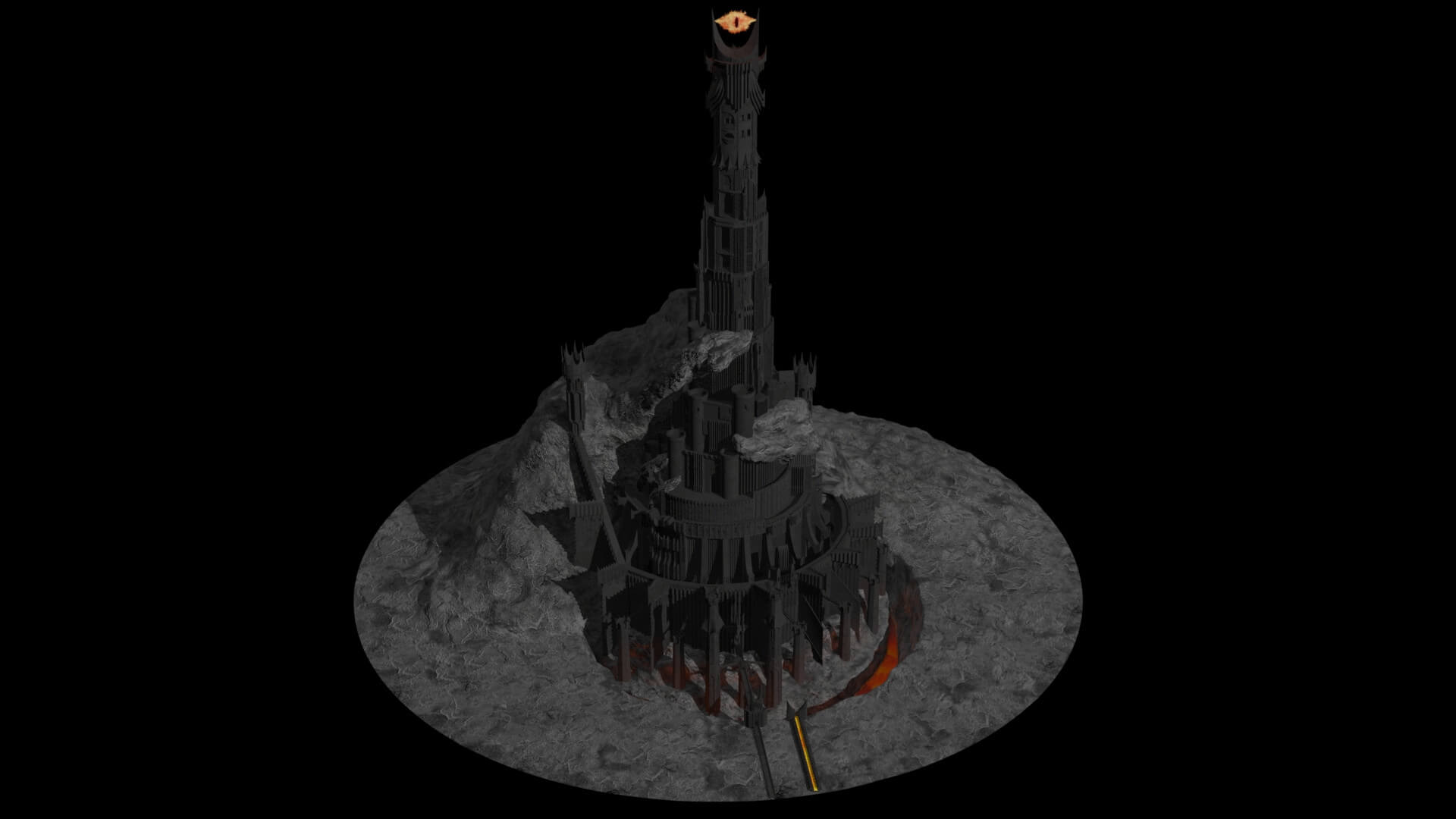 Barad Dur - 3D Model by Buncic