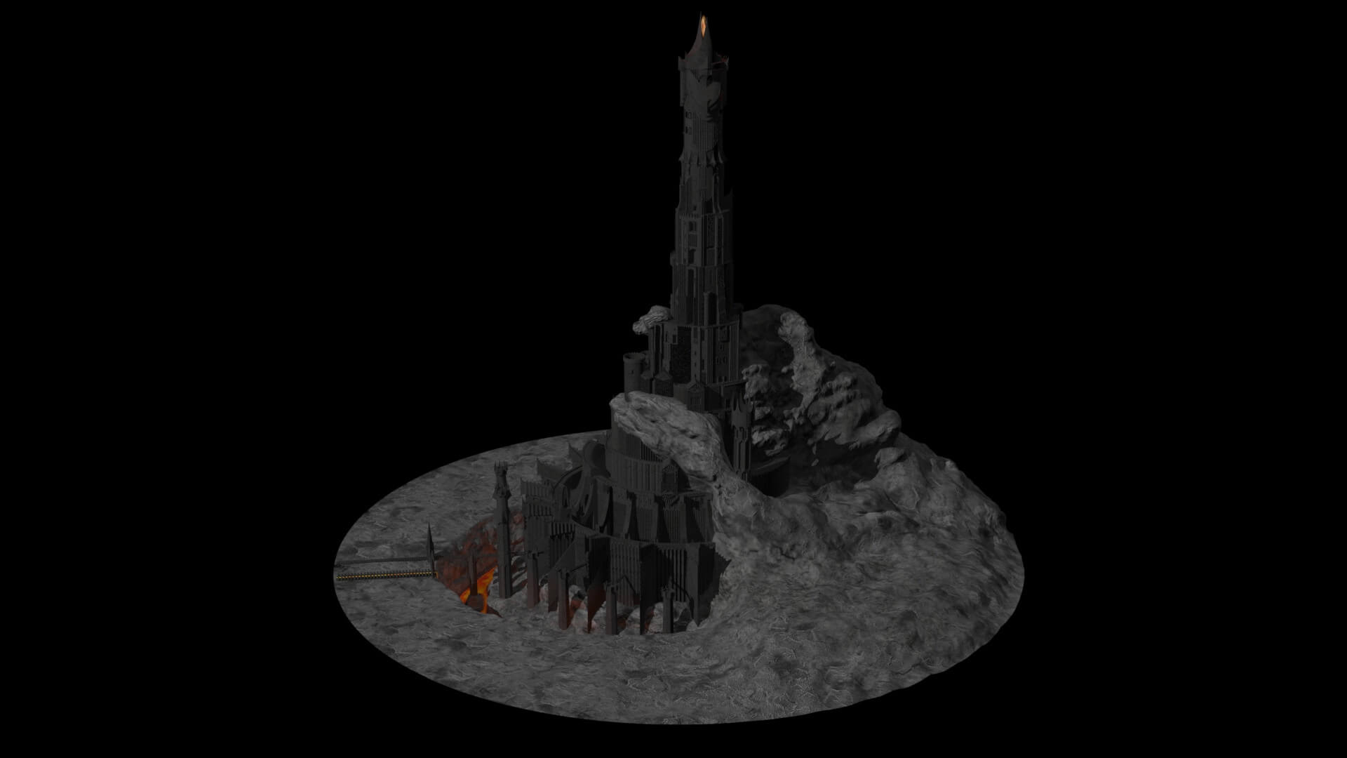 Barad Dur - 3D Model by Buncic