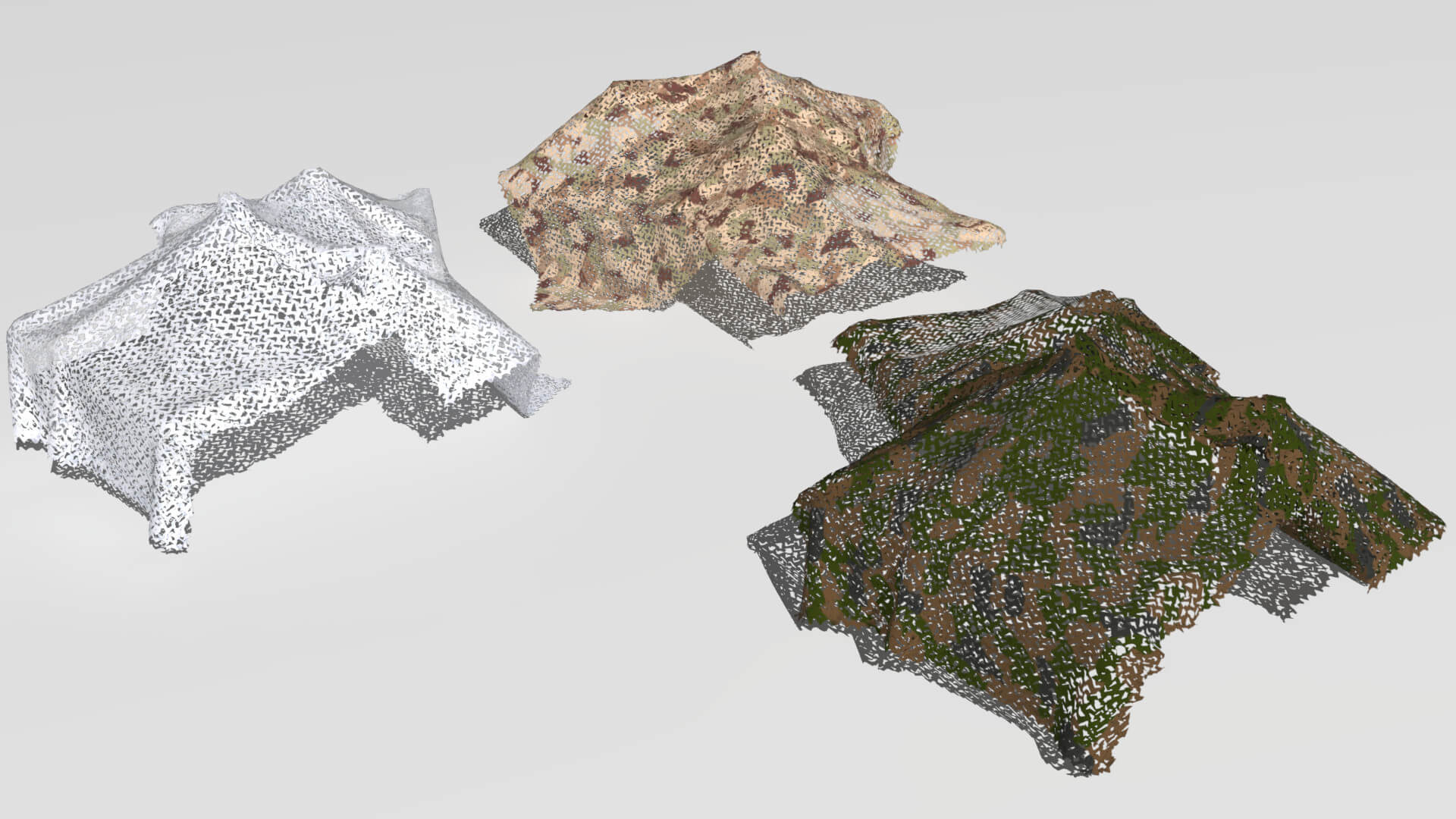 Camouflage Netting - 3D Model by Buncic