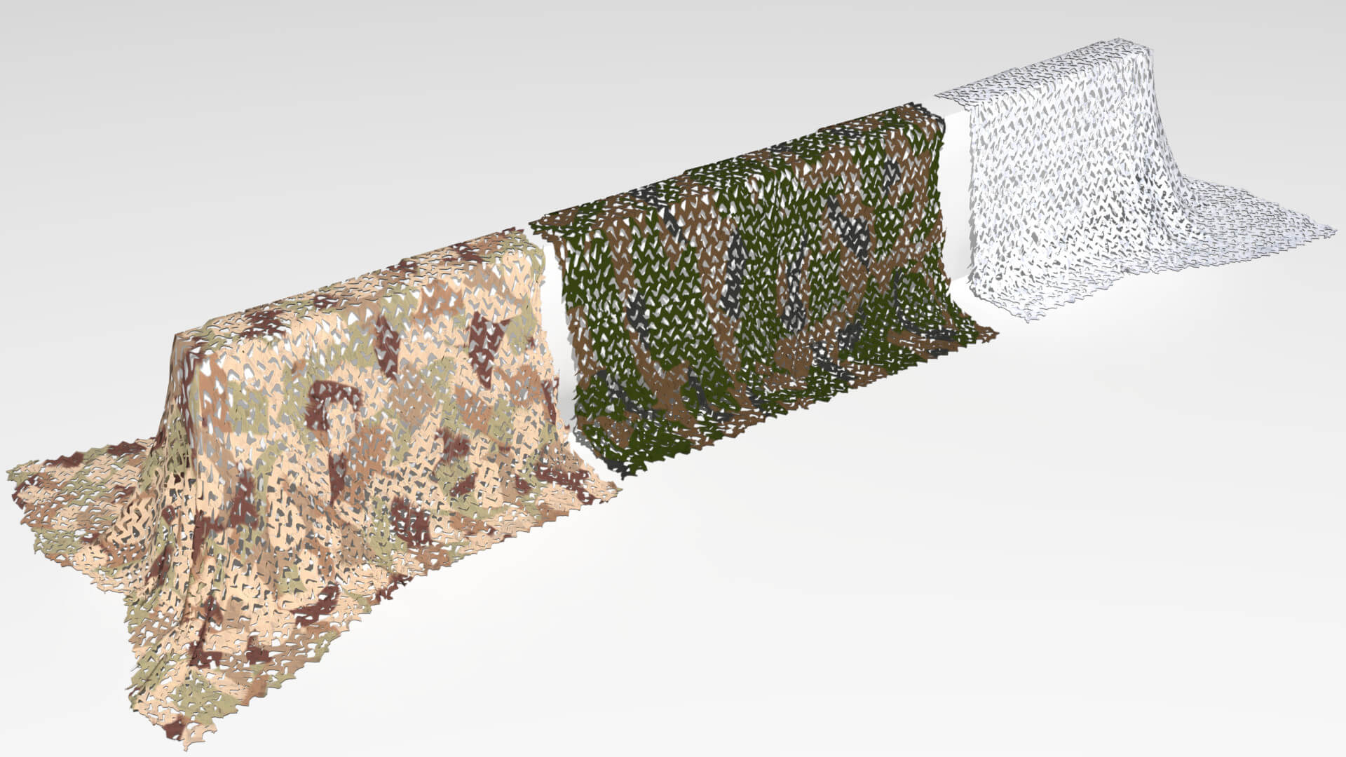 Camouflage Netting - 3D Model by Buncic