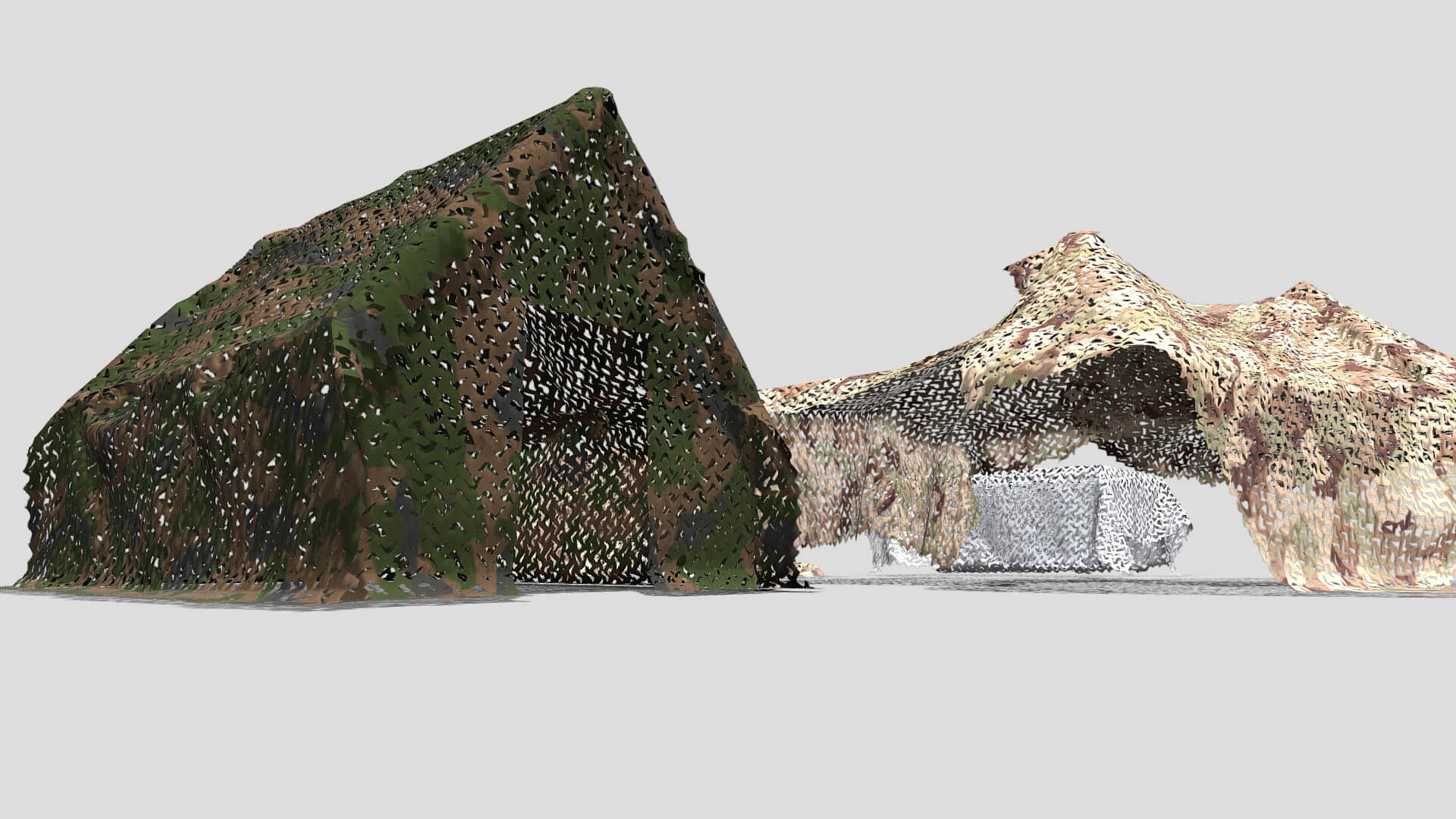 Camouflage Netting - 3D Model by Buncic