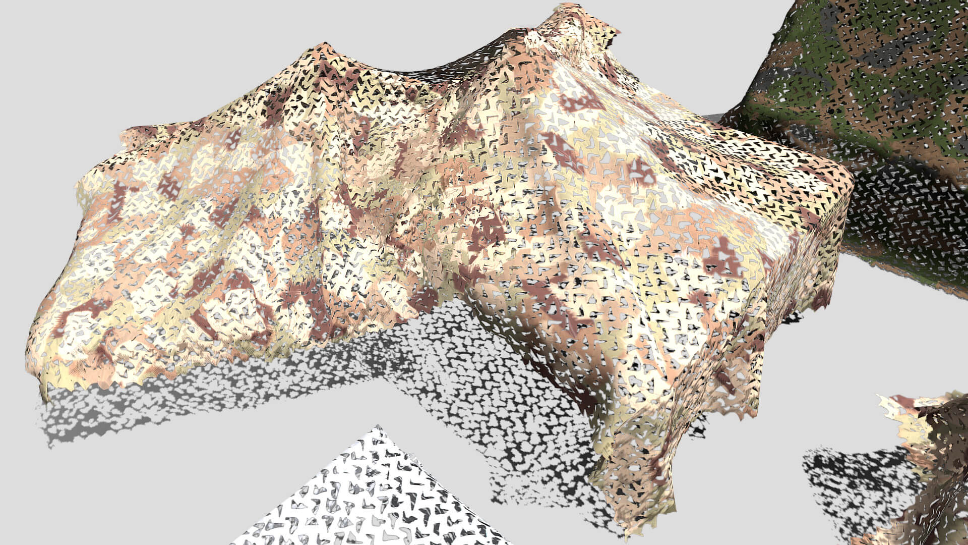 Camouflage Netting - 3D Model by Buncic