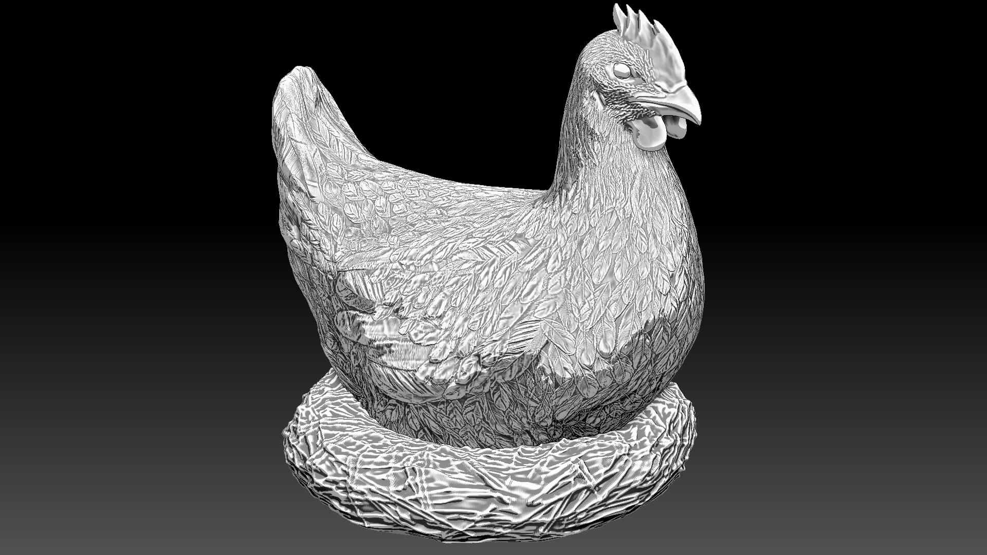 Chickens for 3Dprinting - 3D Model by Buncic