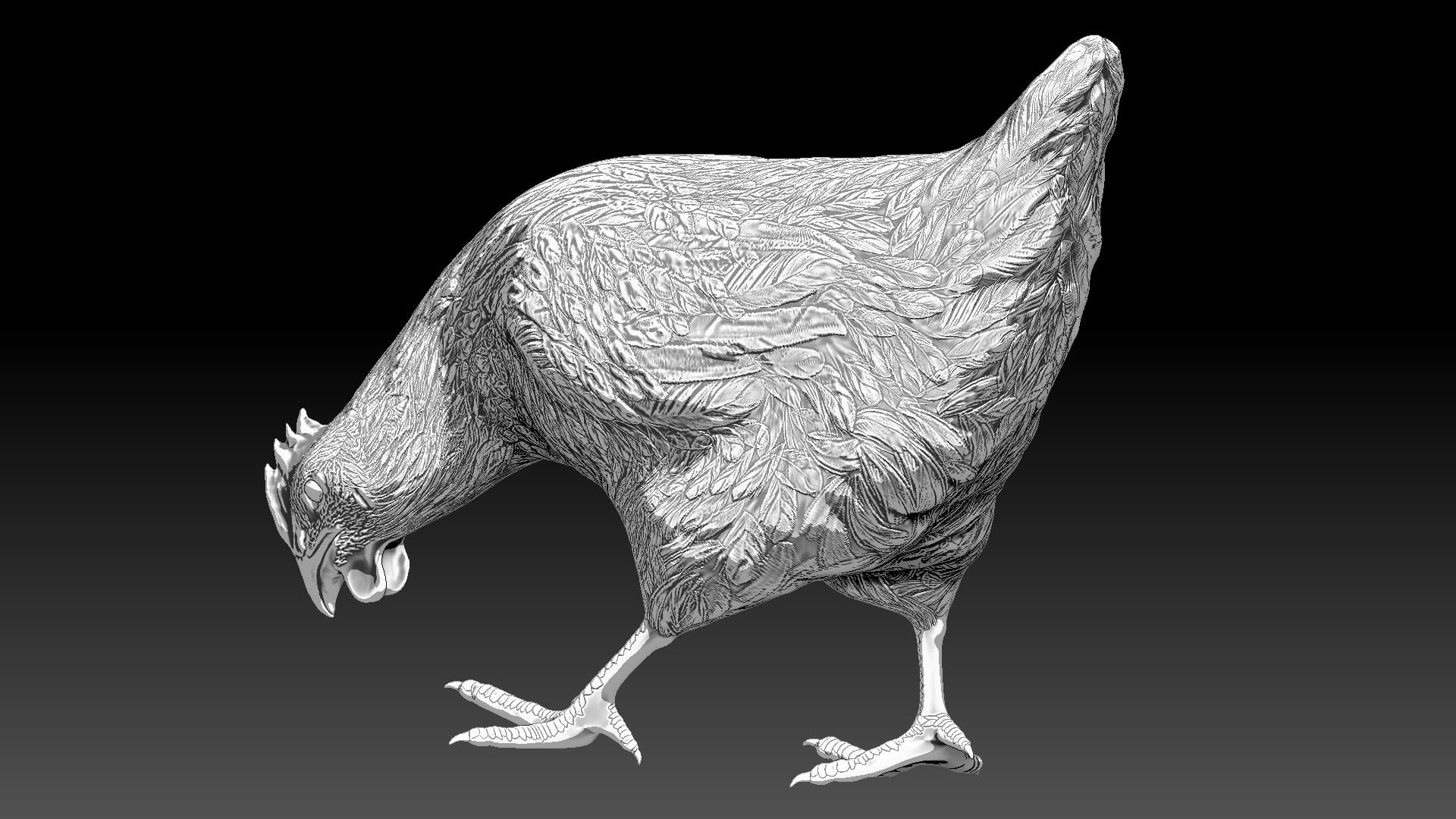 Chickens for 3Dprinting - 3D Model by Buncic