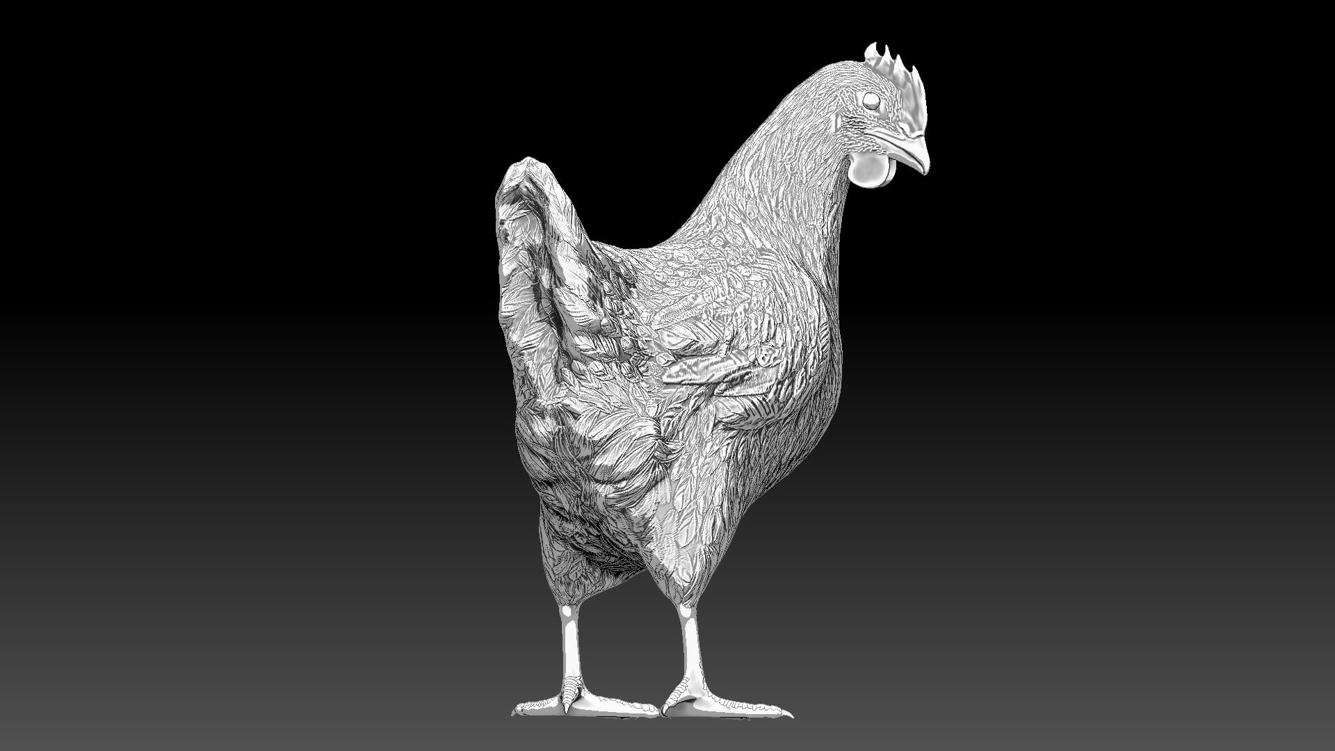 Chickens for 3Dprinting - 3D Model by Buncic
