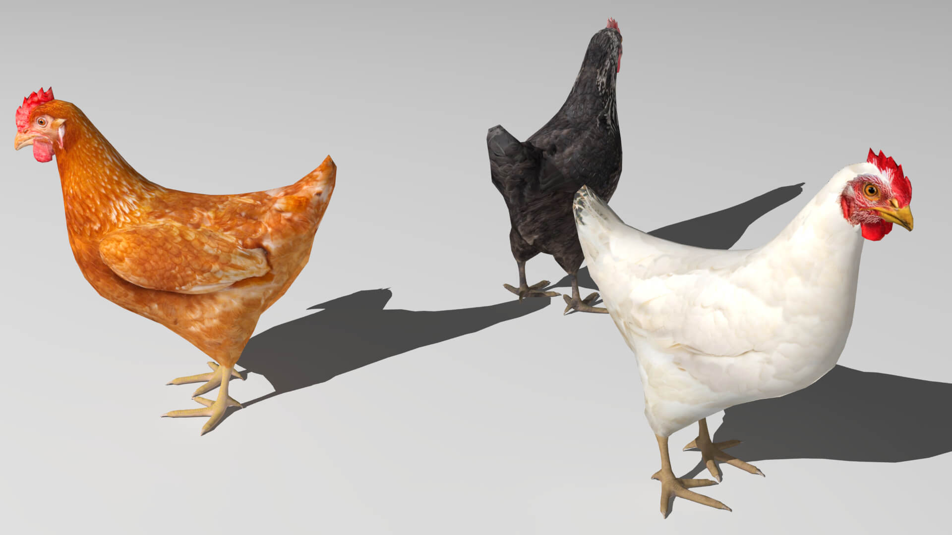 Chickens for 3Dprinting - 3D Model by Buncic