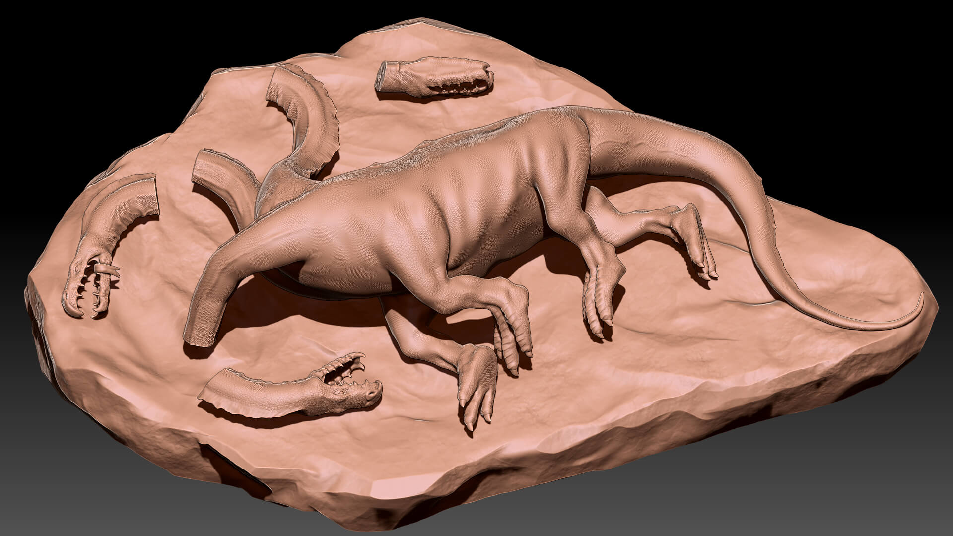 Dead Hydra for 3D Printing by Buncic